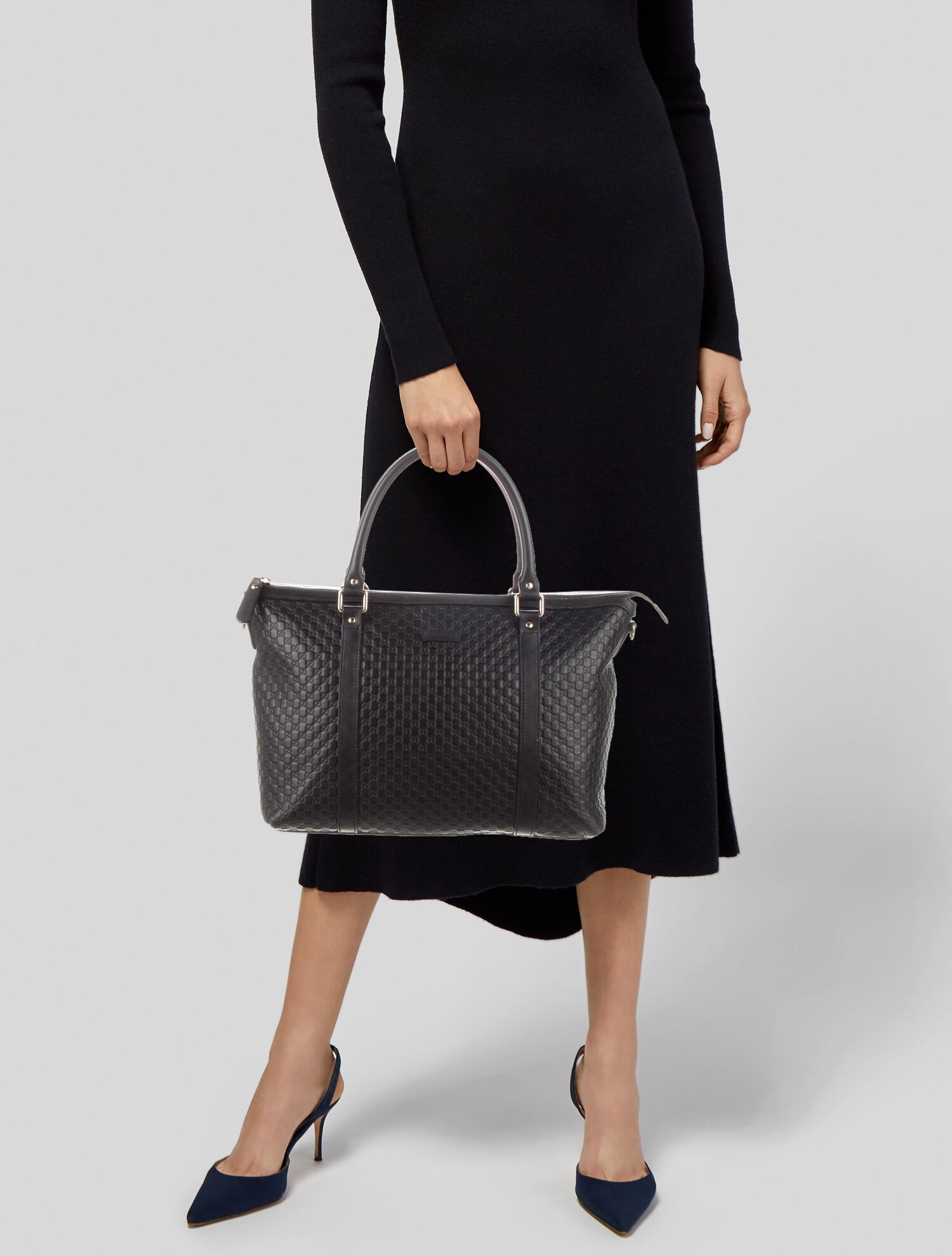 Gucci Microguccissima Large Dome Satchel Black - Black Totes, Handbags ...