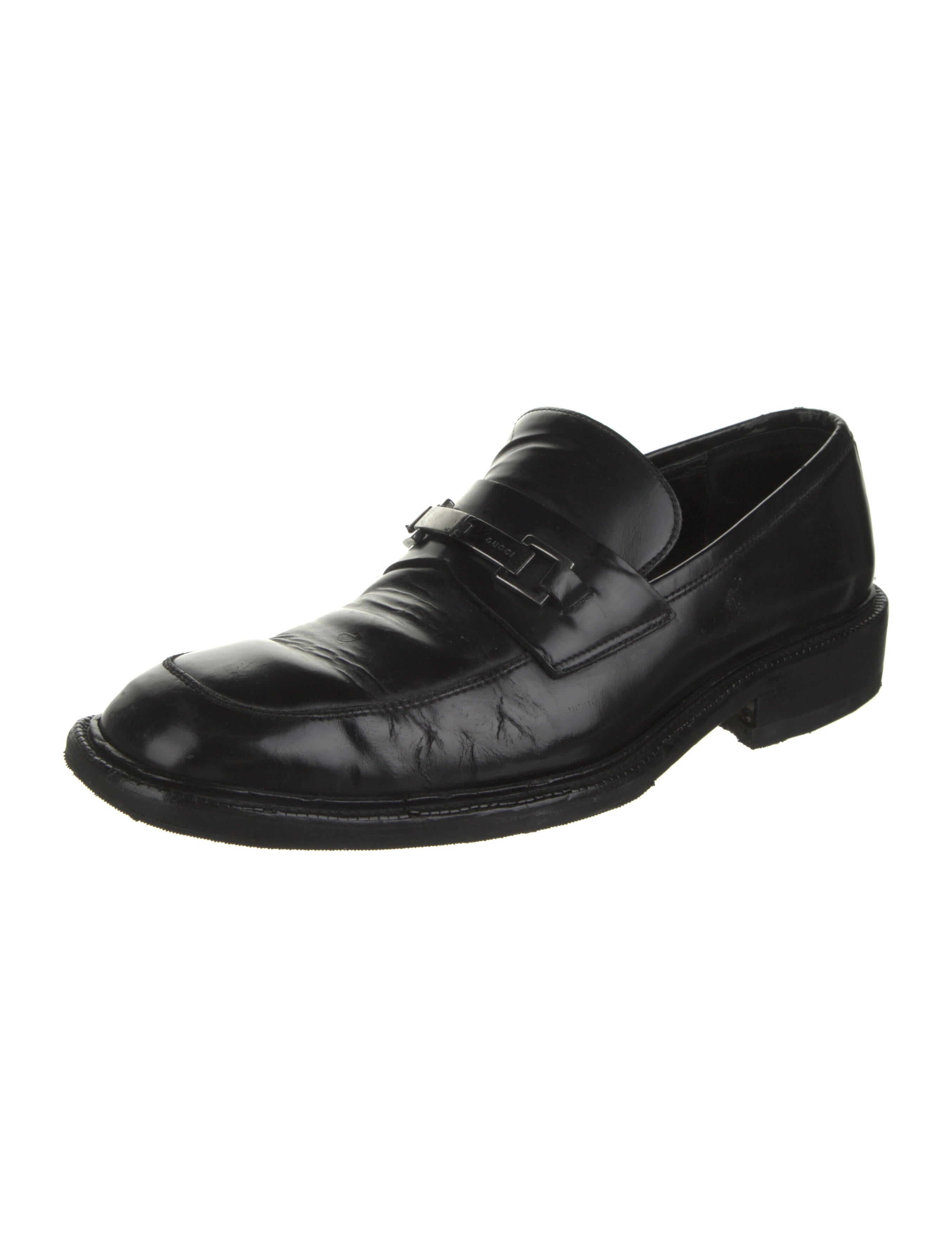 Gucci Leather Dress Loafers - Black Loafers, Shoes - GUC1135476 | The ...