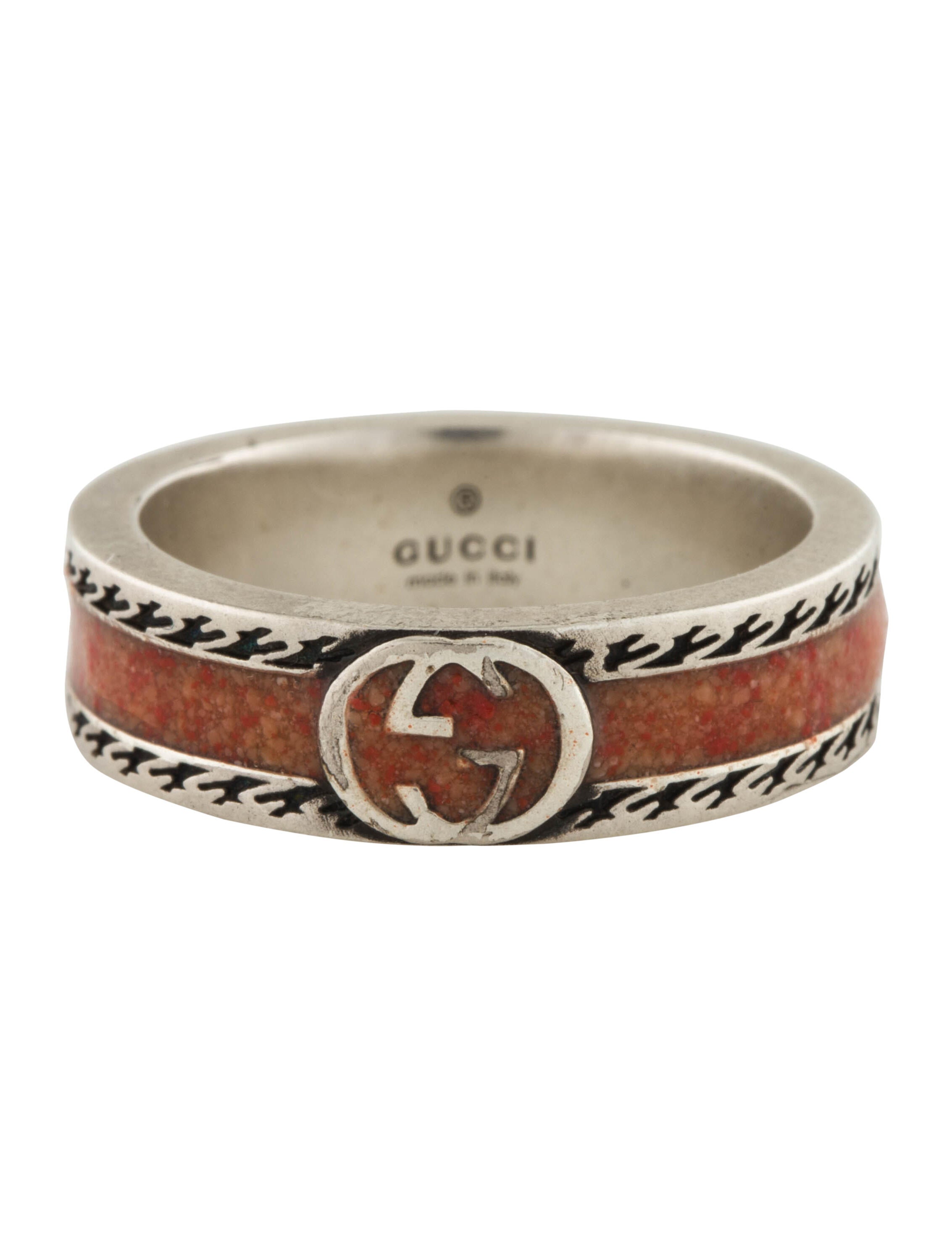 Gucci Resin Interlocking G Band - Orange Band, Rings - GUC1137853 | The ...