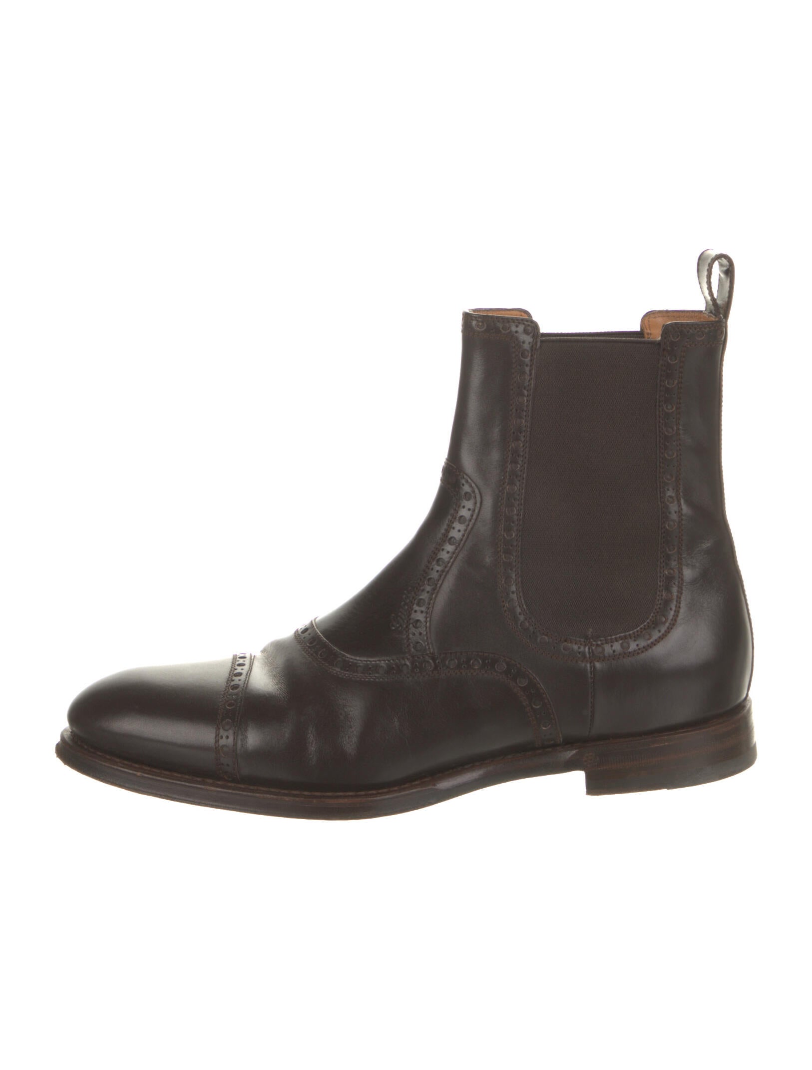 Gucci Leather Chelsea Boots - Brown Boots, Shoes - GUC1144403 | The ...