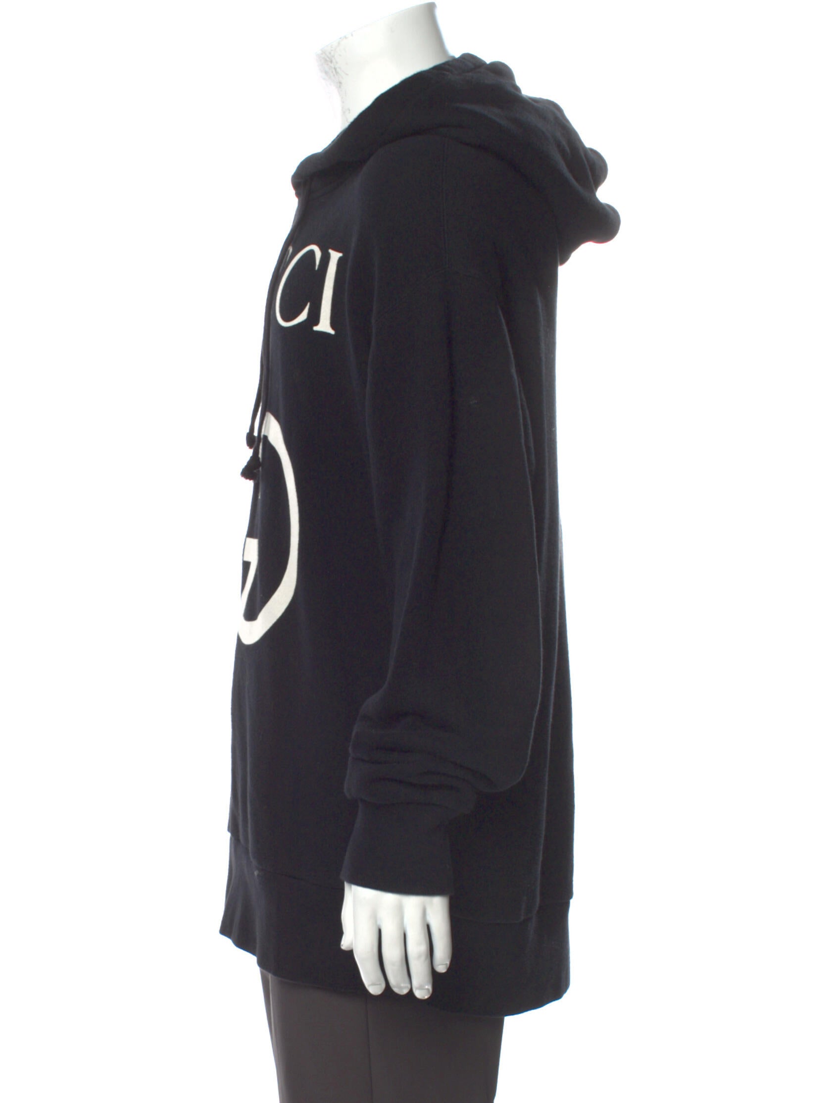 Gucci Interlocking G Logo Crew Neck Hoodie - Black Sweatshirts ...