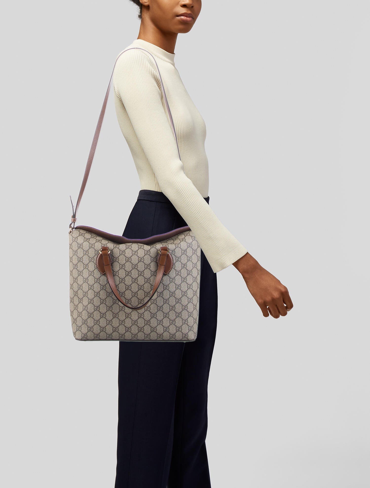 Gucci GG Supreme Tote Bag - Brown Totes, Handbags - GUC1149371 | The ...