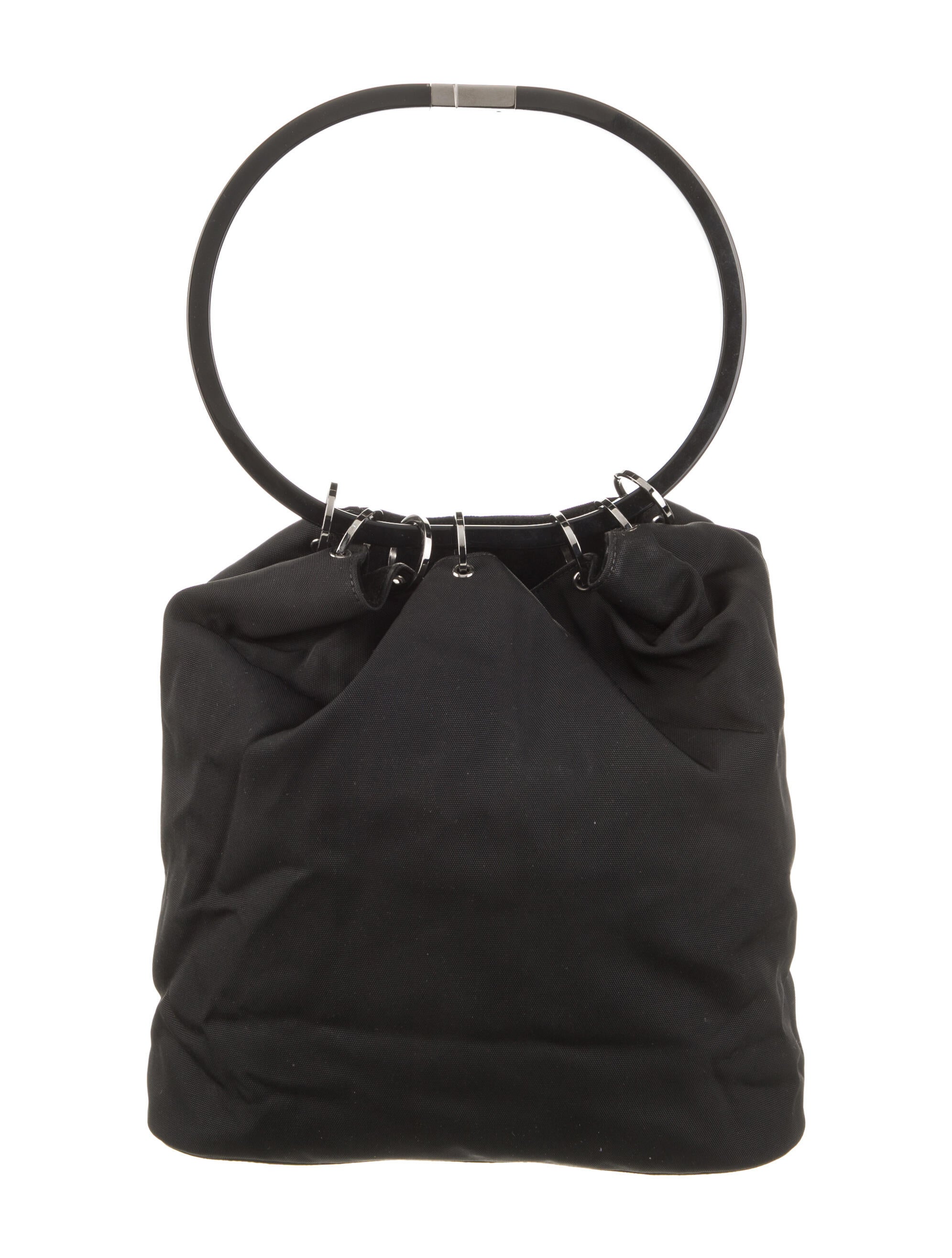 Gucci Vintage Nylon Ring Bucket Bag - Black Bucket Bags, Handbags ...