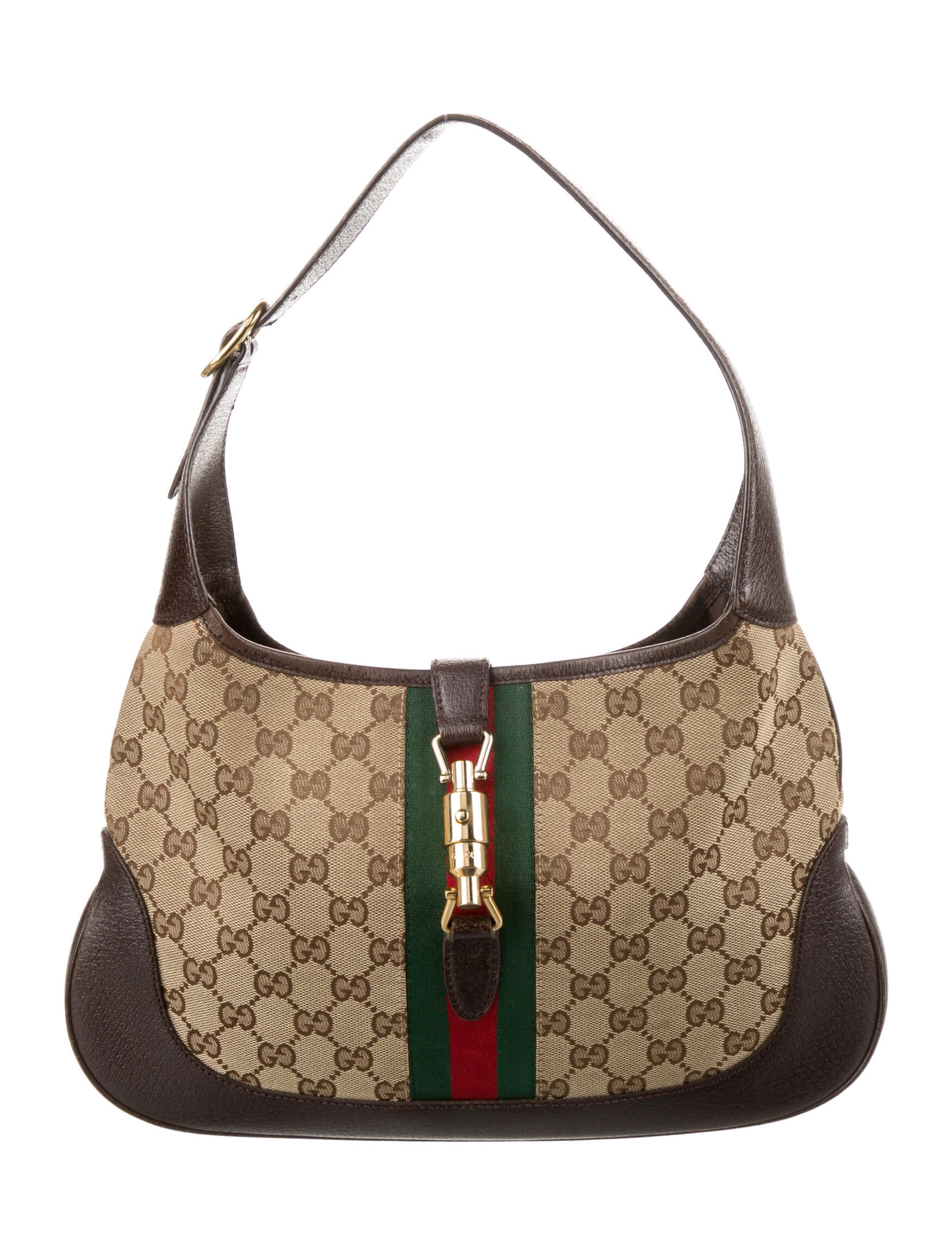 Gucci Drawstring Studded Hobo - Brown Hobos, Handbags - GUC83177 | The ...