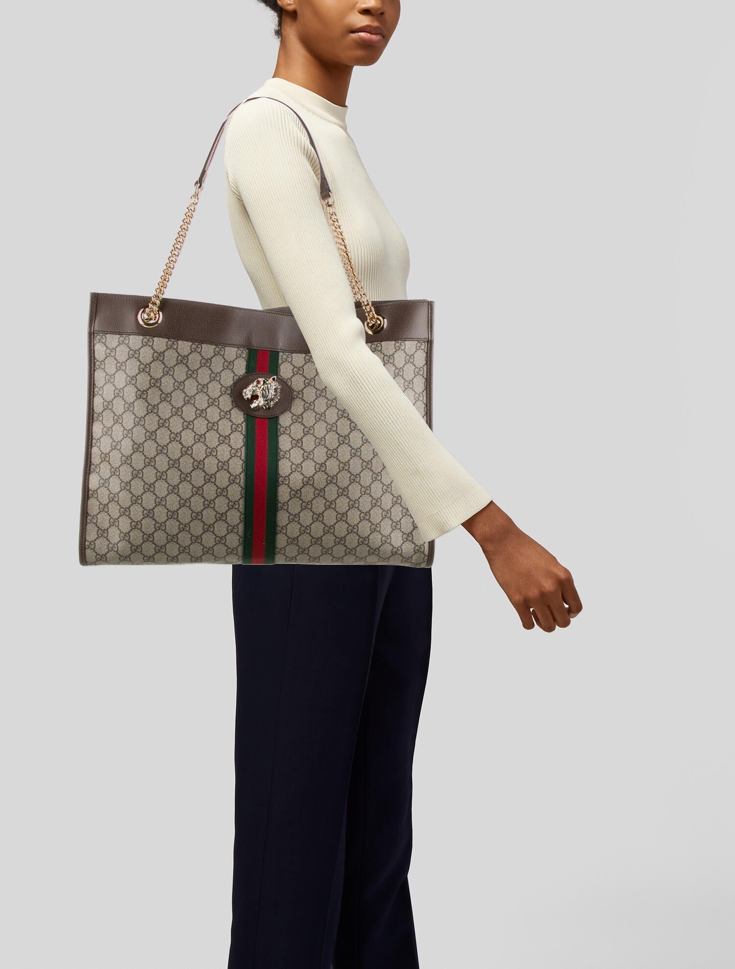 Gucci GG Supreme Large Rajah Tote - Neutrals Totes, Handbags ...