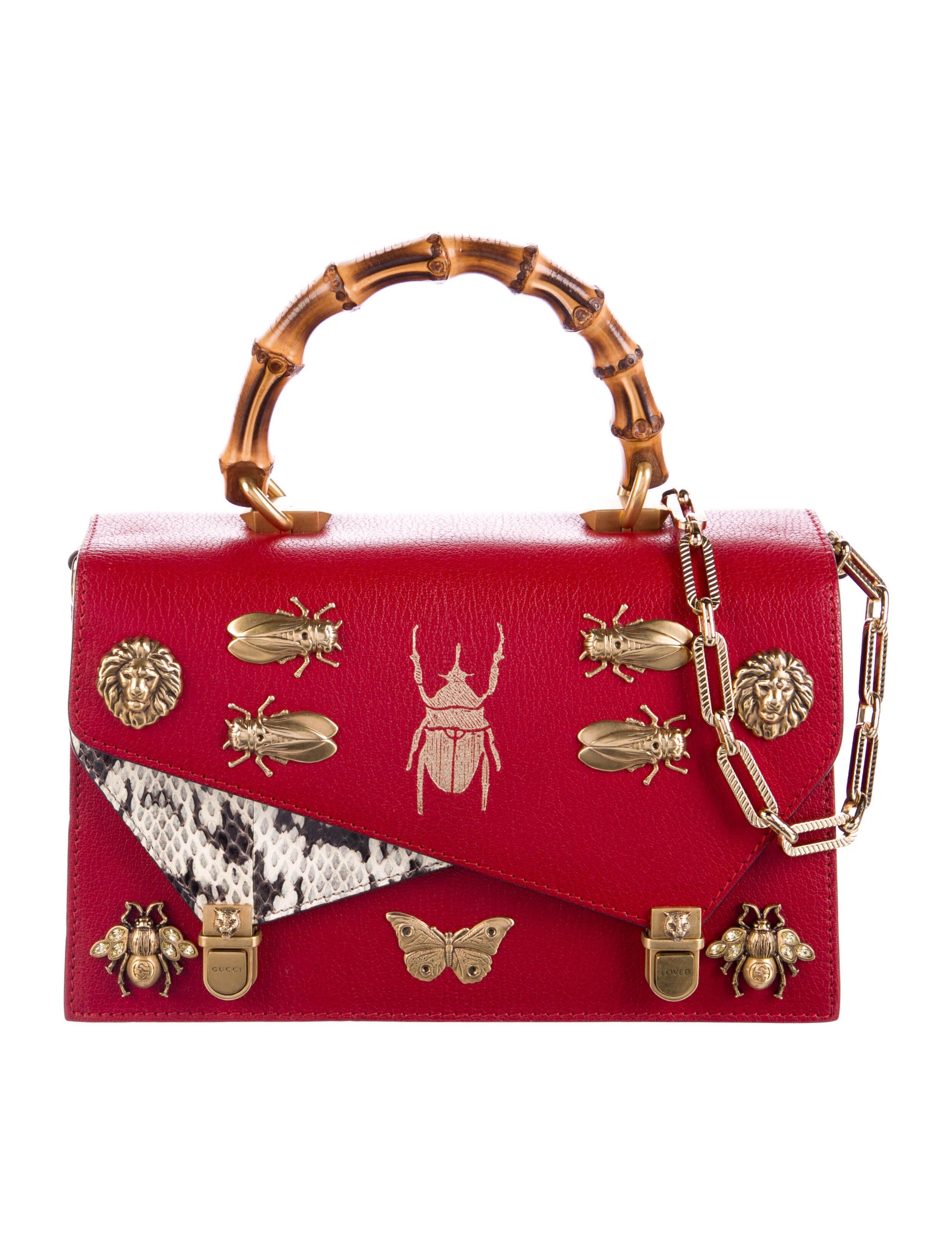 Gucci Crocodile Race Bag - Red Handle Bags, Handbags - GUC113288 | The ...