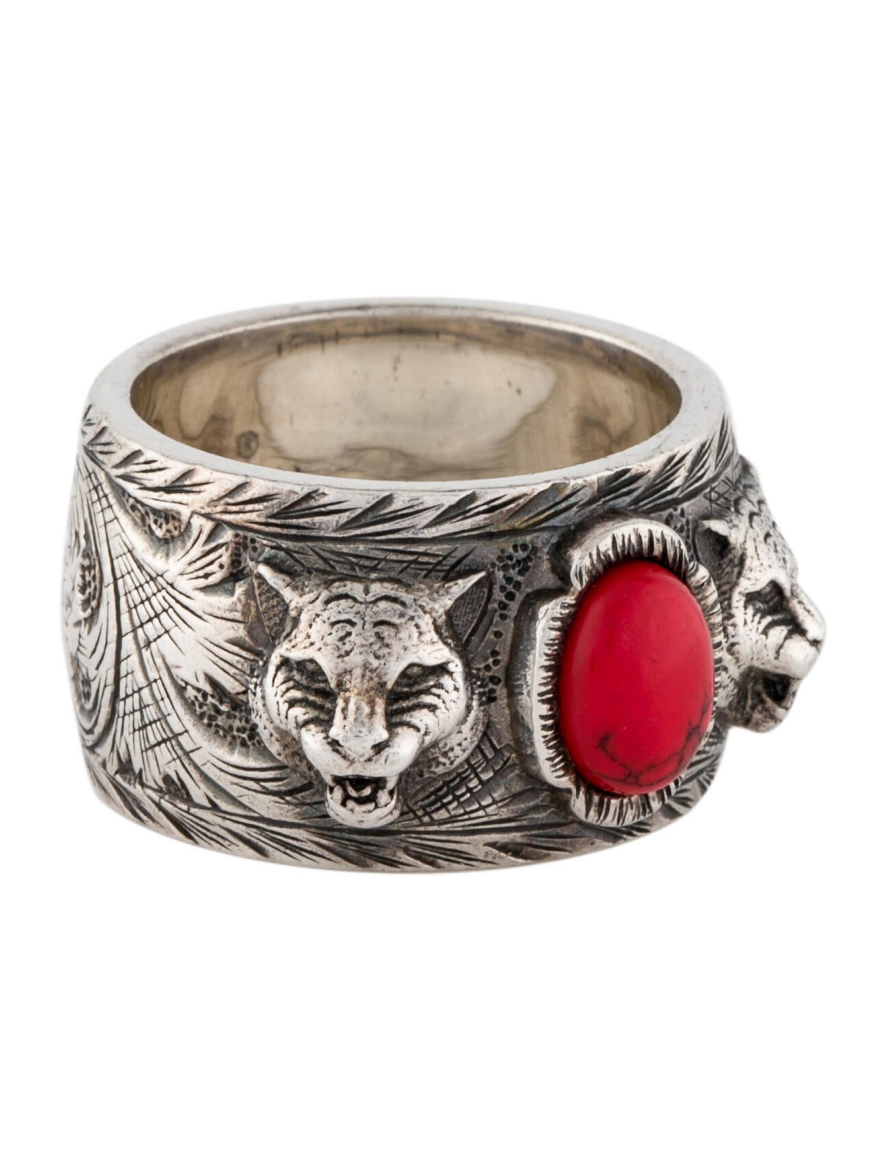 Gucci Resin Garden Feline Ring - Sterling Silver Band, Rings ...