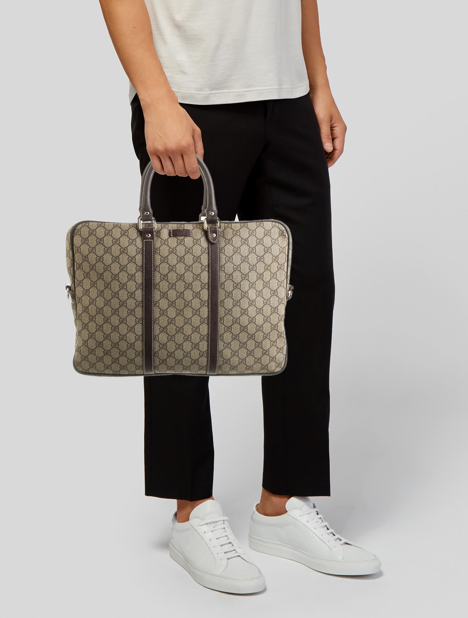 Gucci GG Supreme Briefcase - Brown Briefcases, Bags - GUC1184162 | The ...