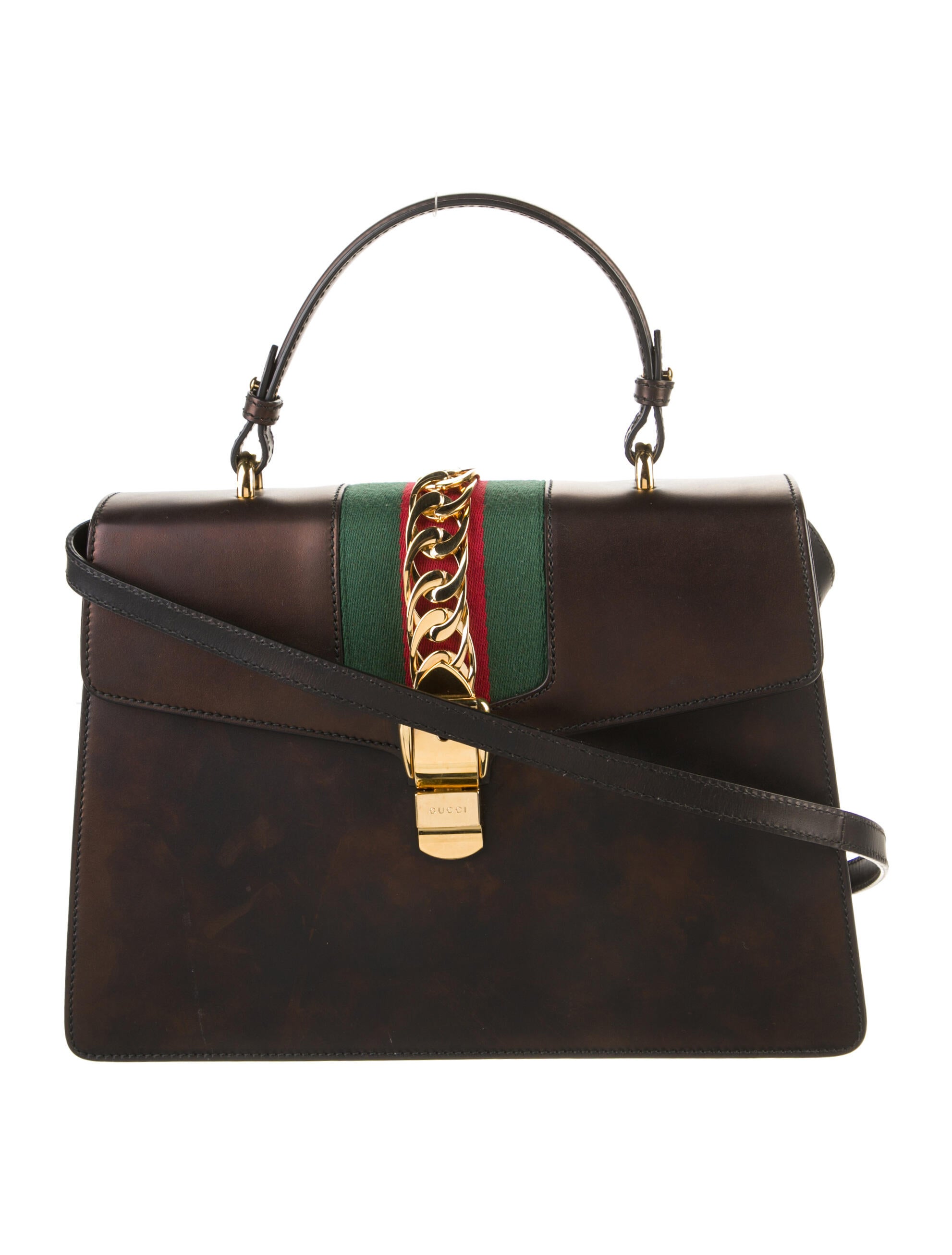 Gucci Python Indy Bag - Brown Handle Bags, Handbags - GUC49270 | The ...