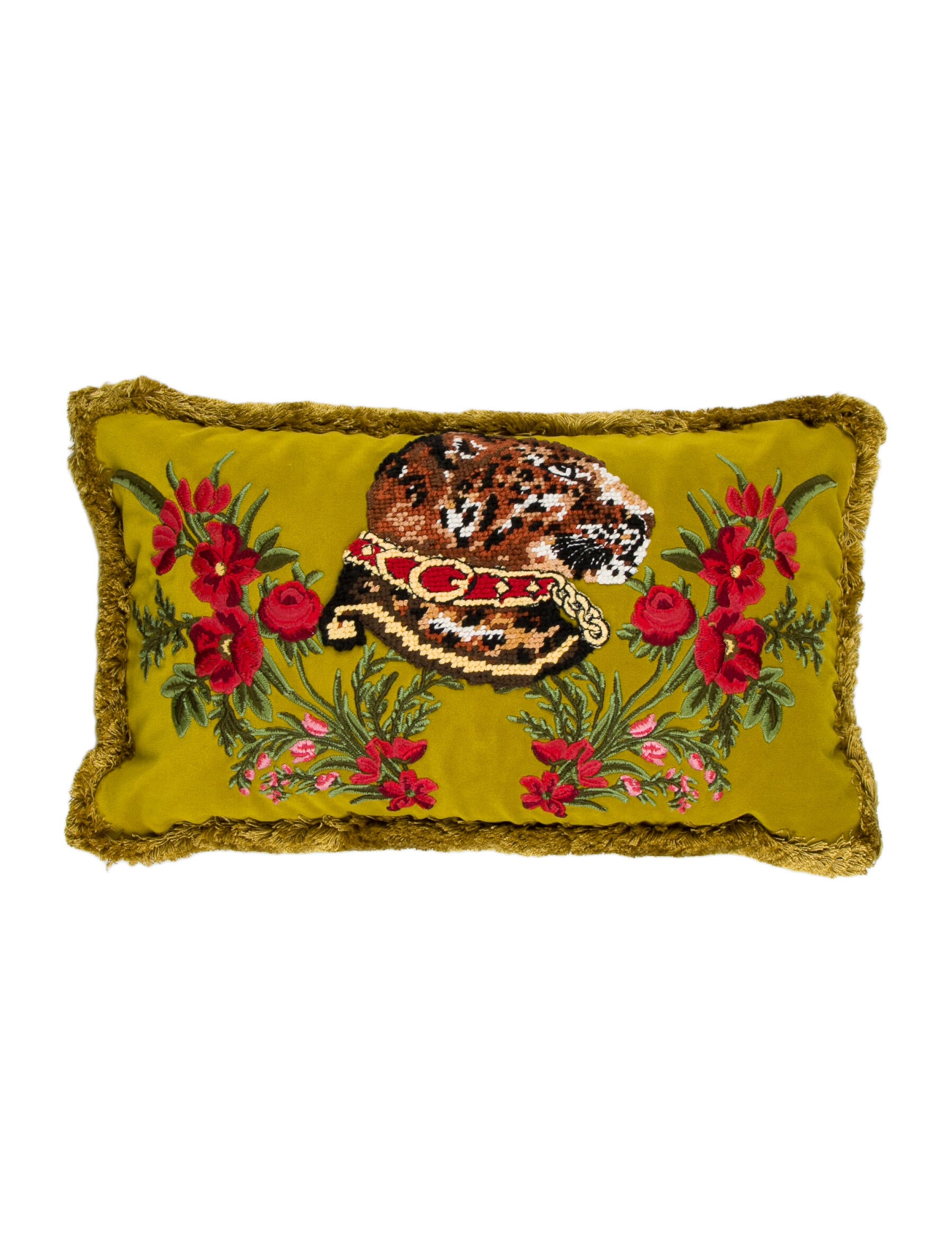 Gucci Leopard Velvet Cushion w/ Tags - Brown Pillows, Pillows & Throws ...