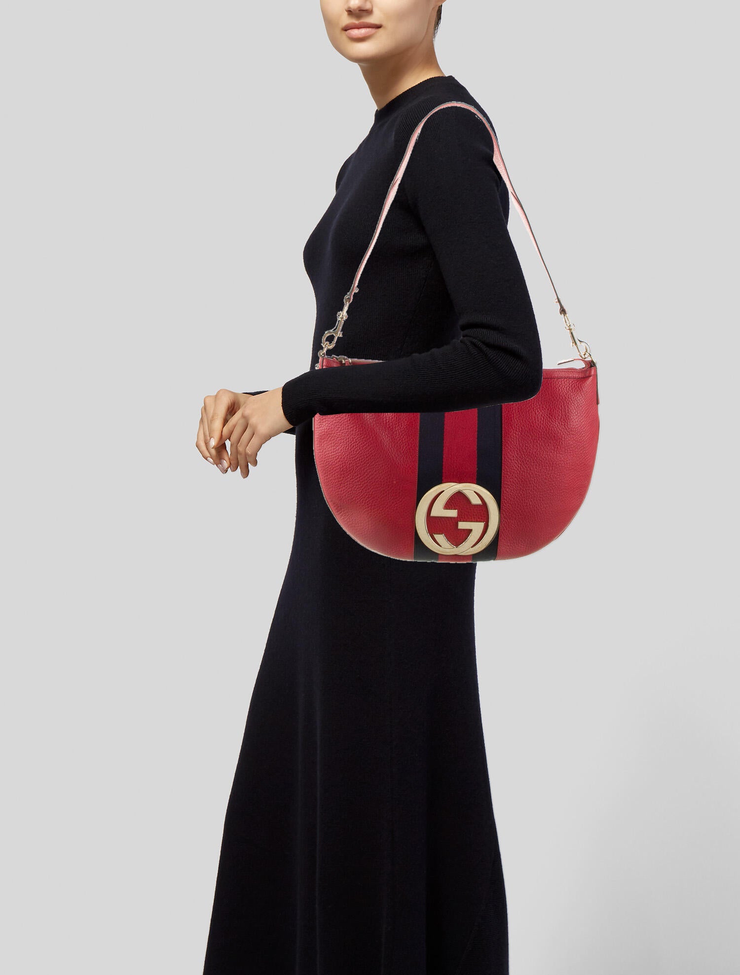 Gucci Horsebit Bamboo Ring Hobo - Red Hobos, Handbags - GUC146427 | The ...