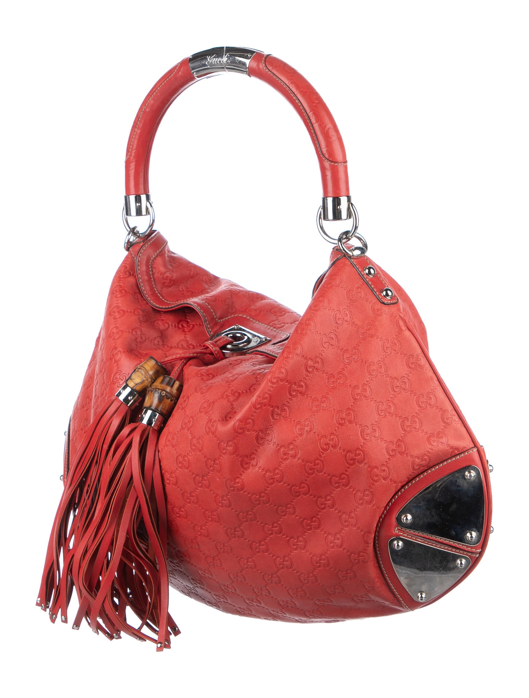 Gucci GG Signature Large Indy Hobo - Red Hobos, Handbags - GUC1195104 ...