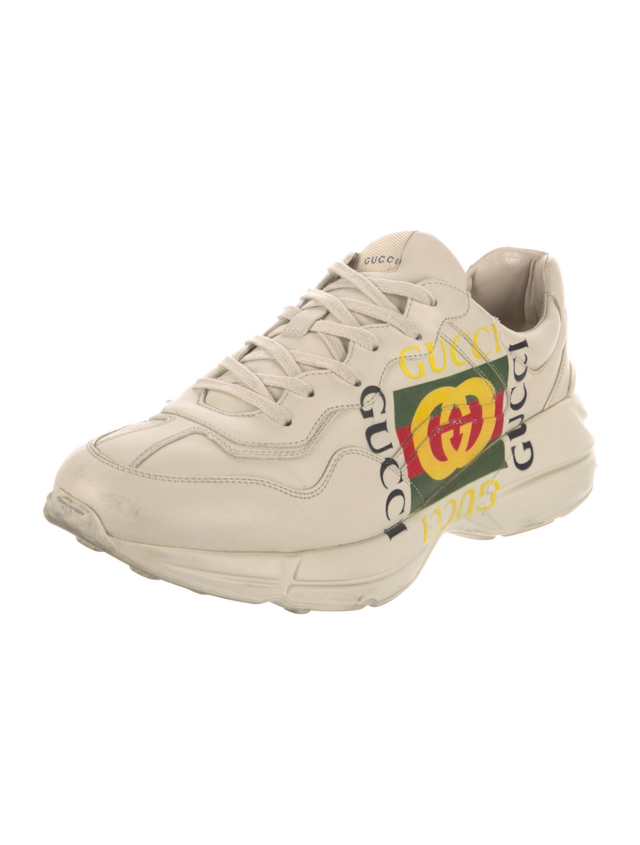 Gucci Interlocking G Logo Leather Sneakers - Neutrals Sneakers, Shoes ...