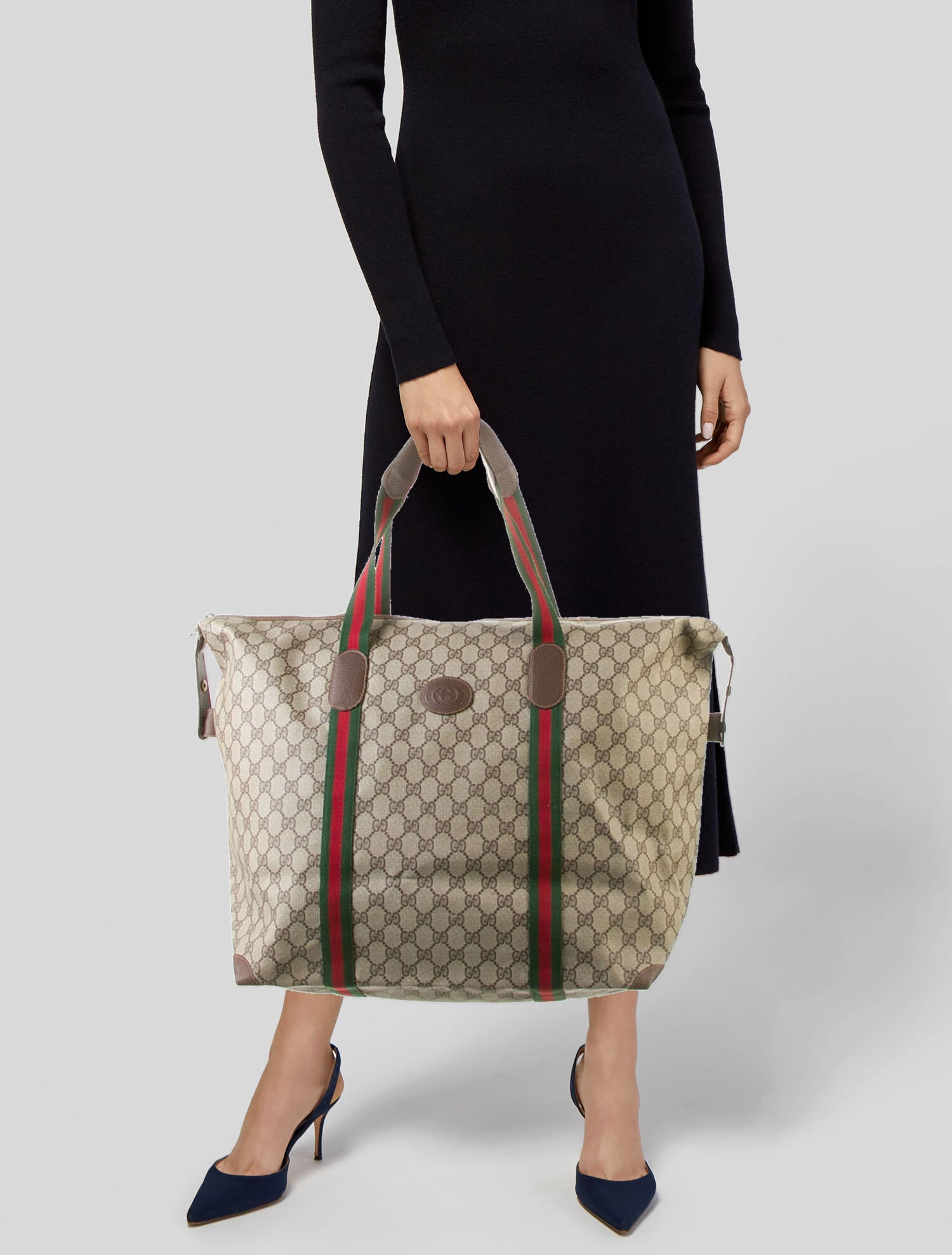 Gucci Vintage GG Plus Duffle Bag - Neutrals Totes, Handbags ...