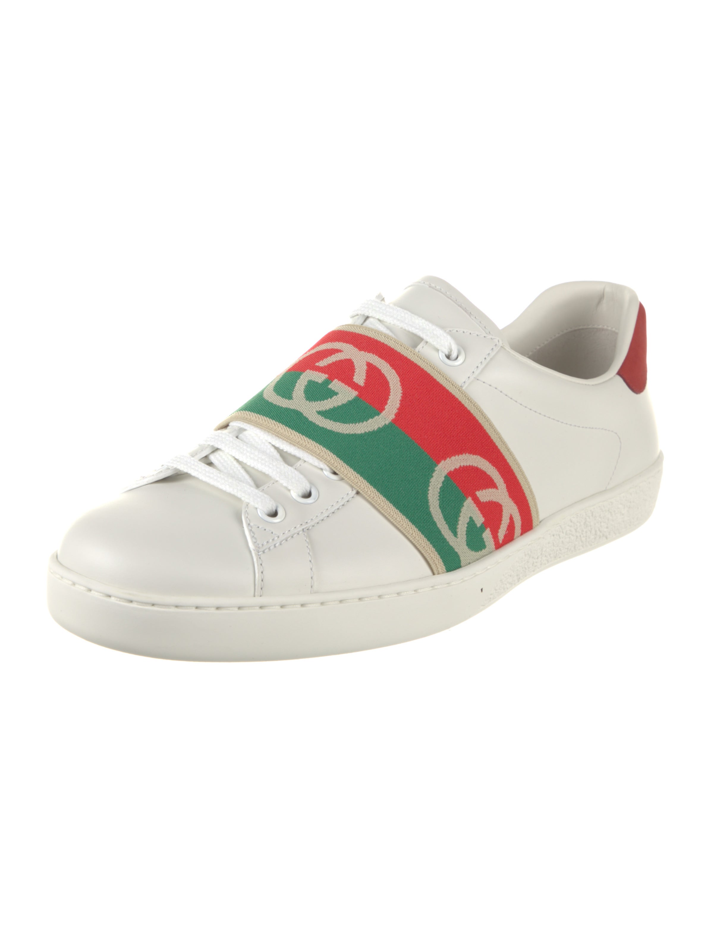 Gucci Interlocking G Logo Leather Sneakers - White Sneakers, Shoes ...