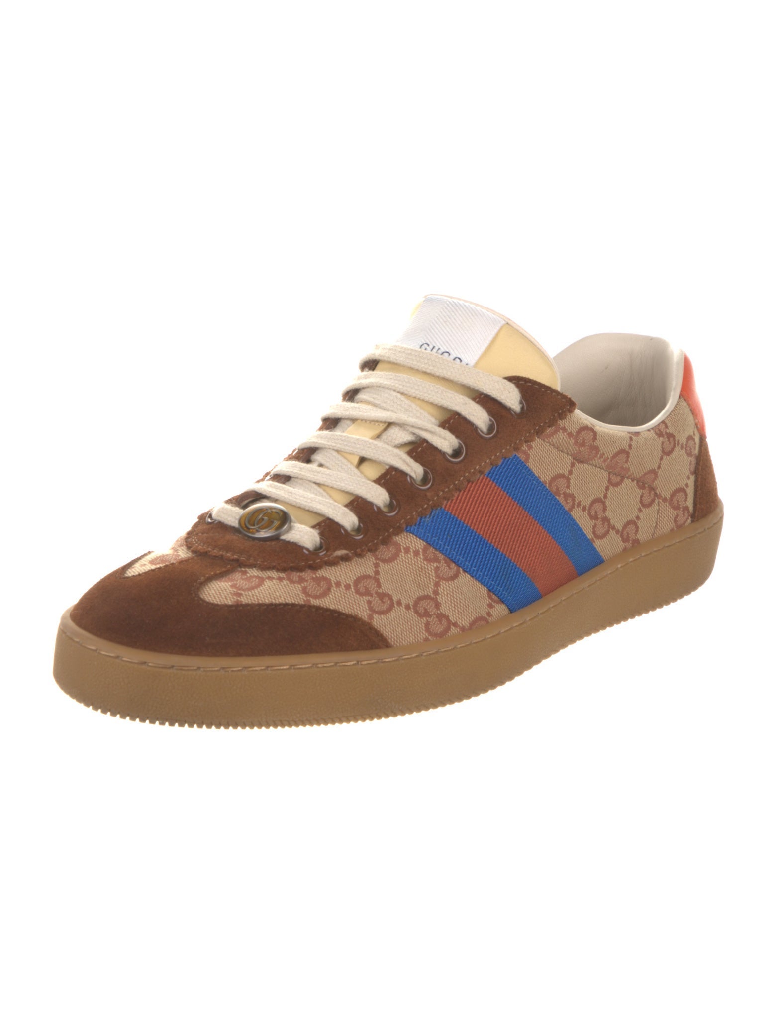 Gucci GG Canvas Canvas Sneakers - Brown Sneakers, Shoes - GUC1207408 ...