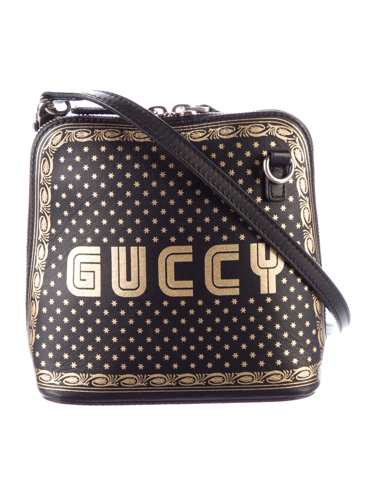 Gucci SEGA Guccy Stars Mini Dome Bag - Black Crossbody Bags, Handbags ...