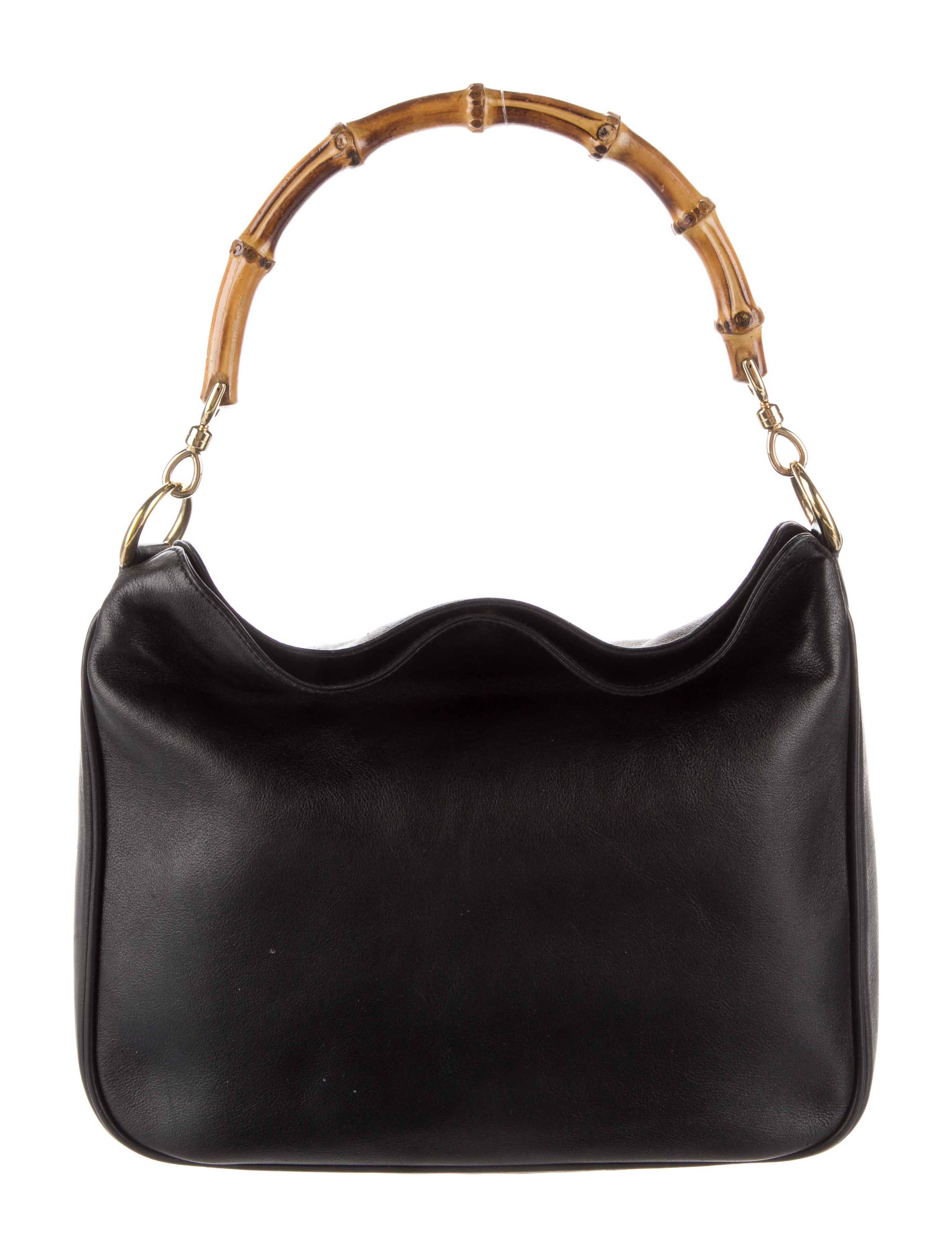 Gucci Vintage Bamboo Handle Bag - Black Totes, Handbags - GUC1216613 ...