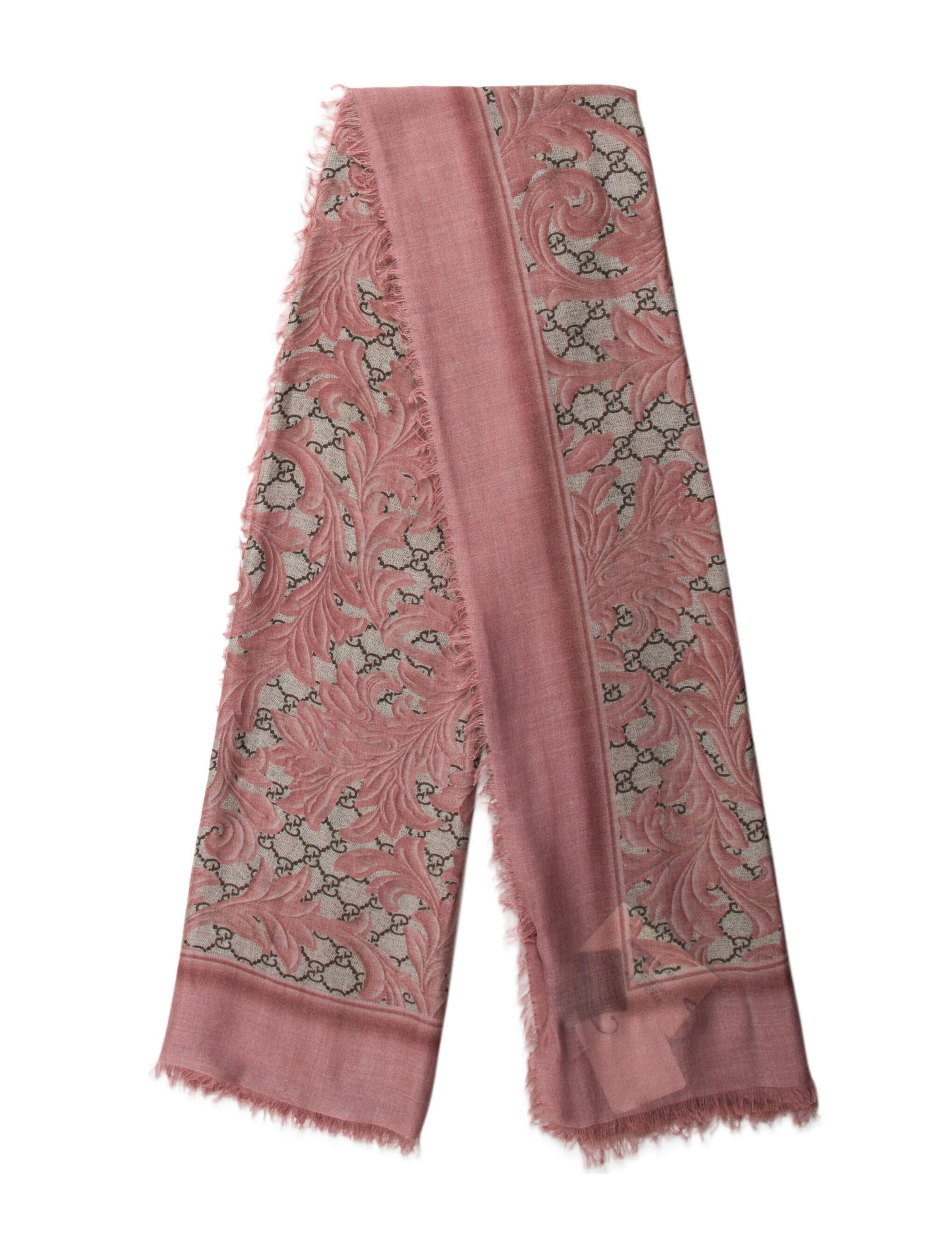 Gucci GG Logo Scarf - Pink Scarves and Shawls, Accessories - GUC1216627 ...