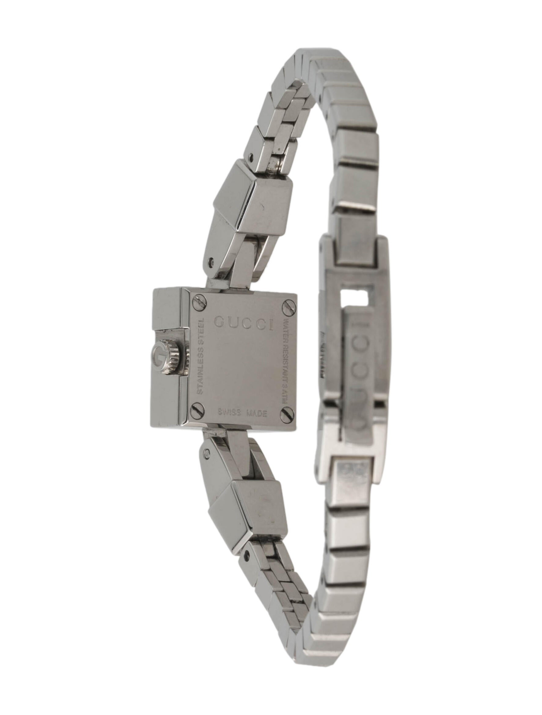 Gucci G-Frame Mini Square Watch - 102 / YA102506 | The RealReal