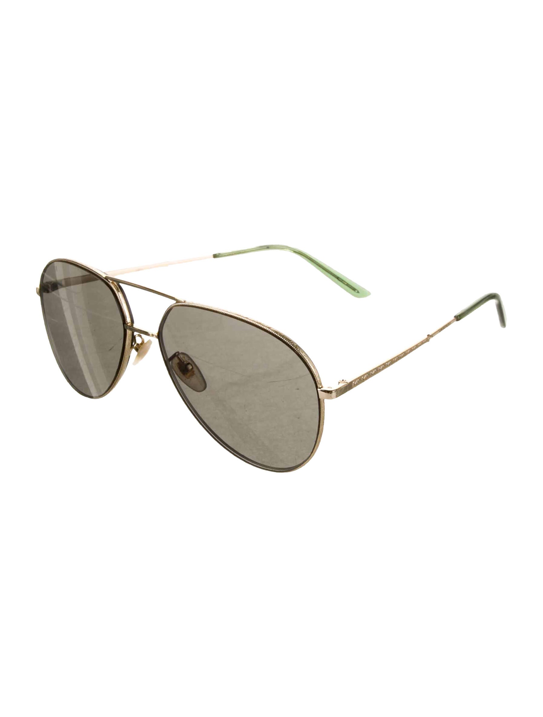 Gucci Aviator Tinted Sunglasses - Gold Sunglasses, Accessories ...