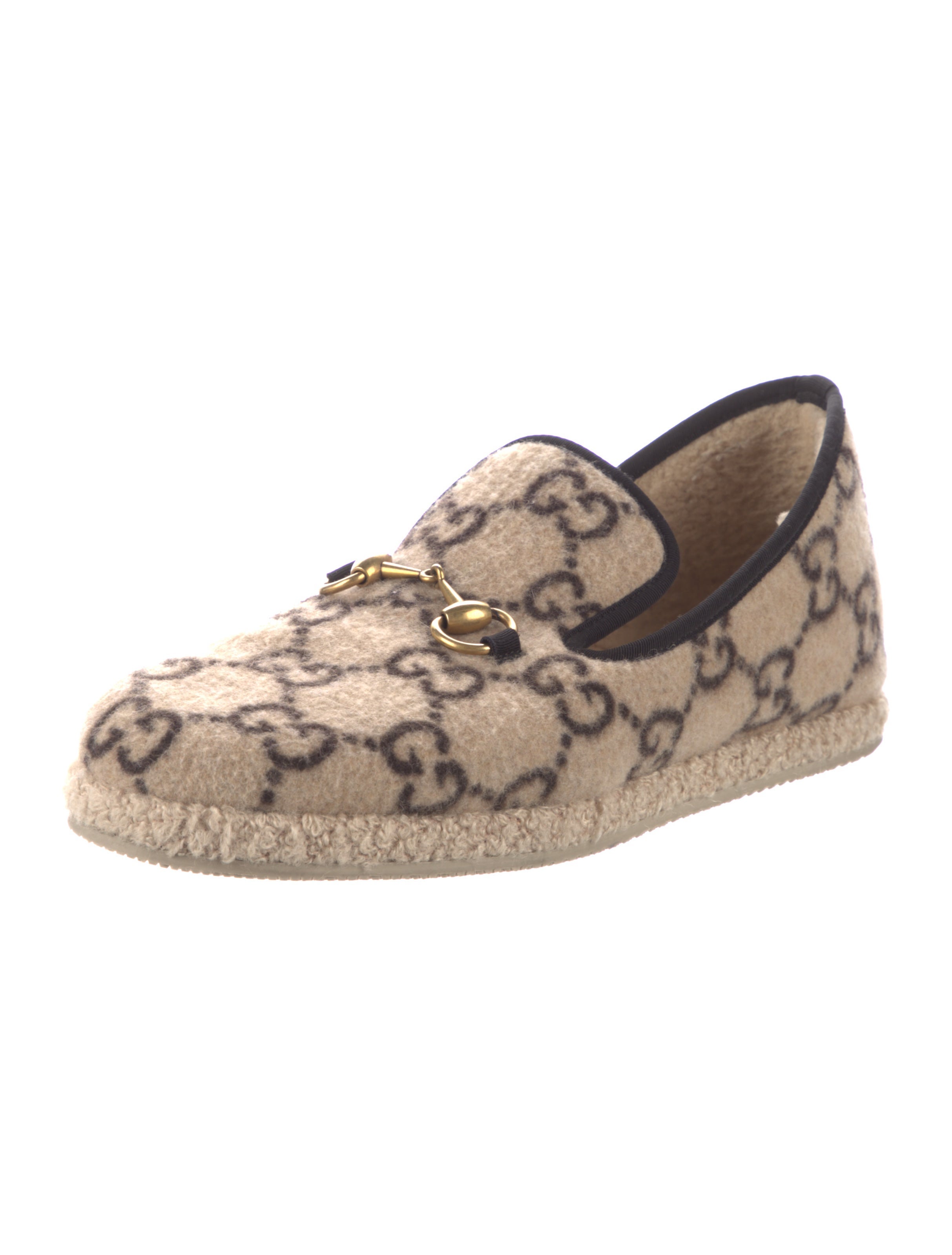 Gucci GG Logo Shearling Loafers - Neutrals Loafers, Shoes - GUC1220268 ...