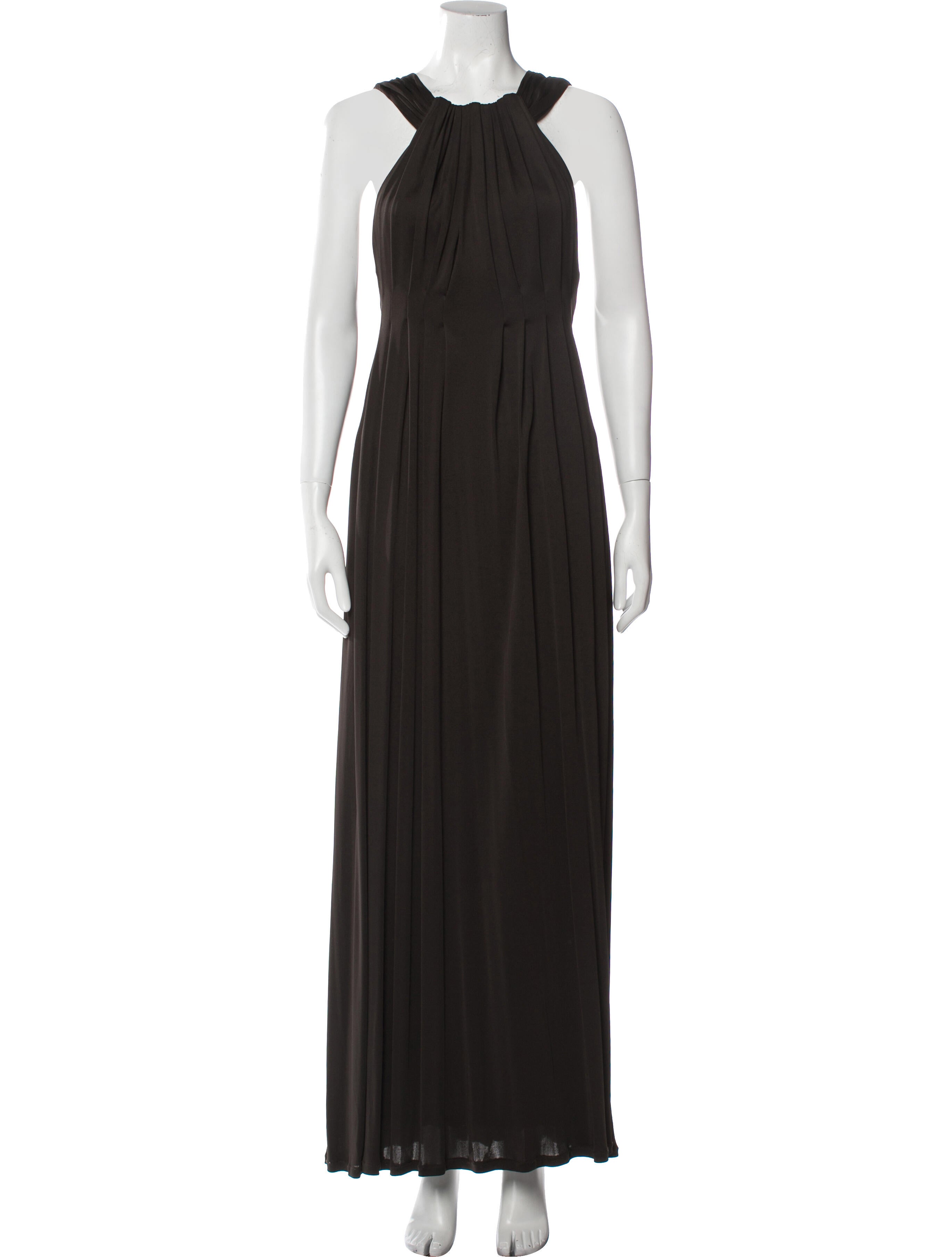 Eric Gaskins Silk Long Dress - Brown Dresses, Clothing - WERIG20096 ...