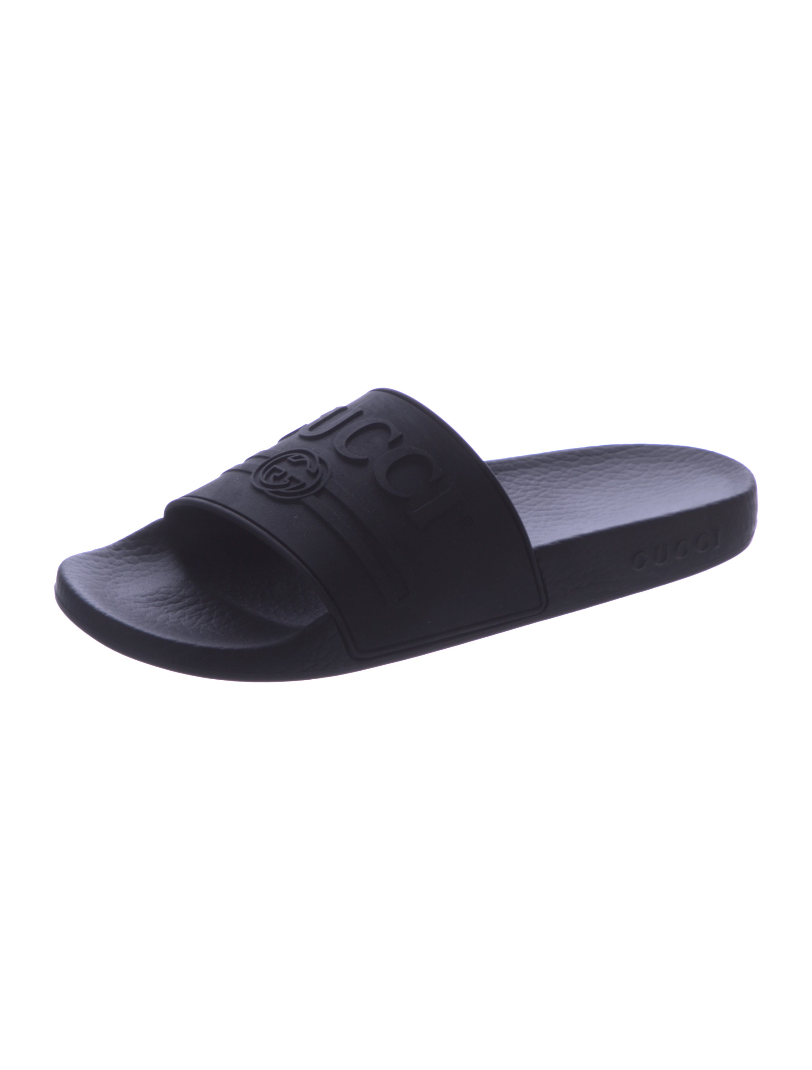 Gucci GG Supreme Rubber Slides - Black Sandals, Shoes - GUC1055873 ...