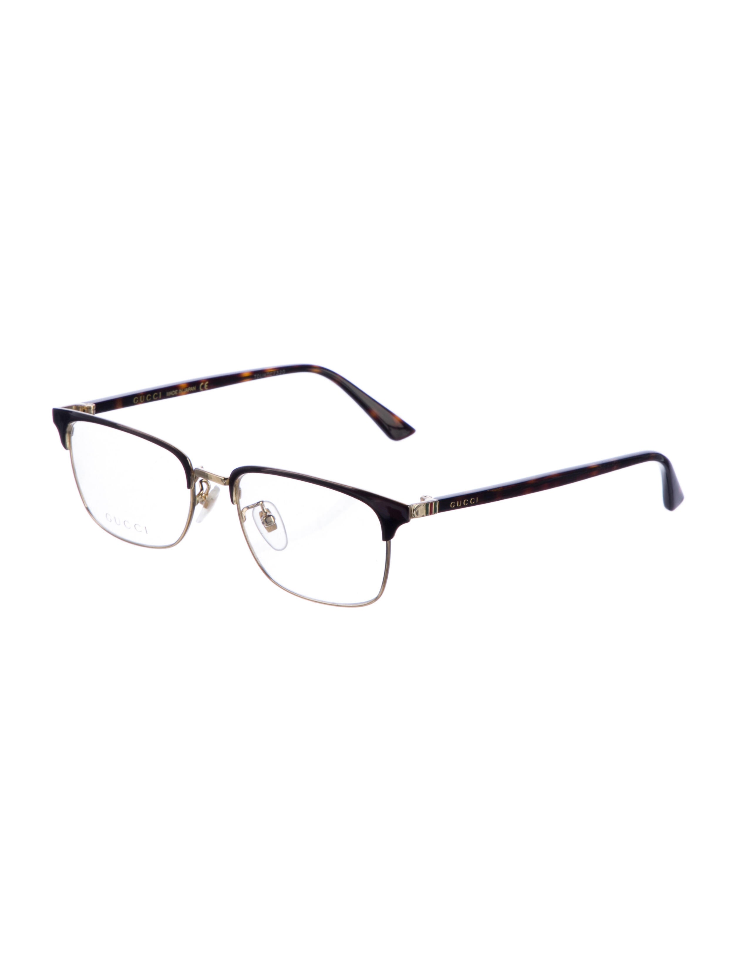 Gucci Web Accent Square Eyeglasses Black Eyeglasses Accessories Guc1226757 The Realreal