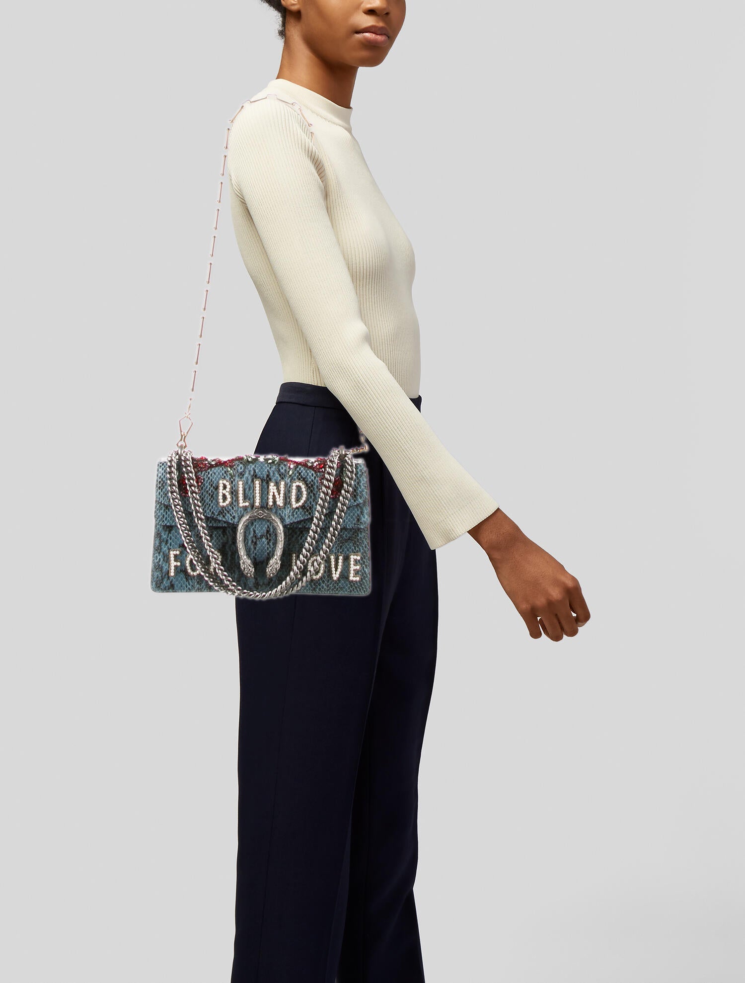 Gucci Python Blind For Love Dionysus Shoulder Bag - Blue Shoulder Bags ...
