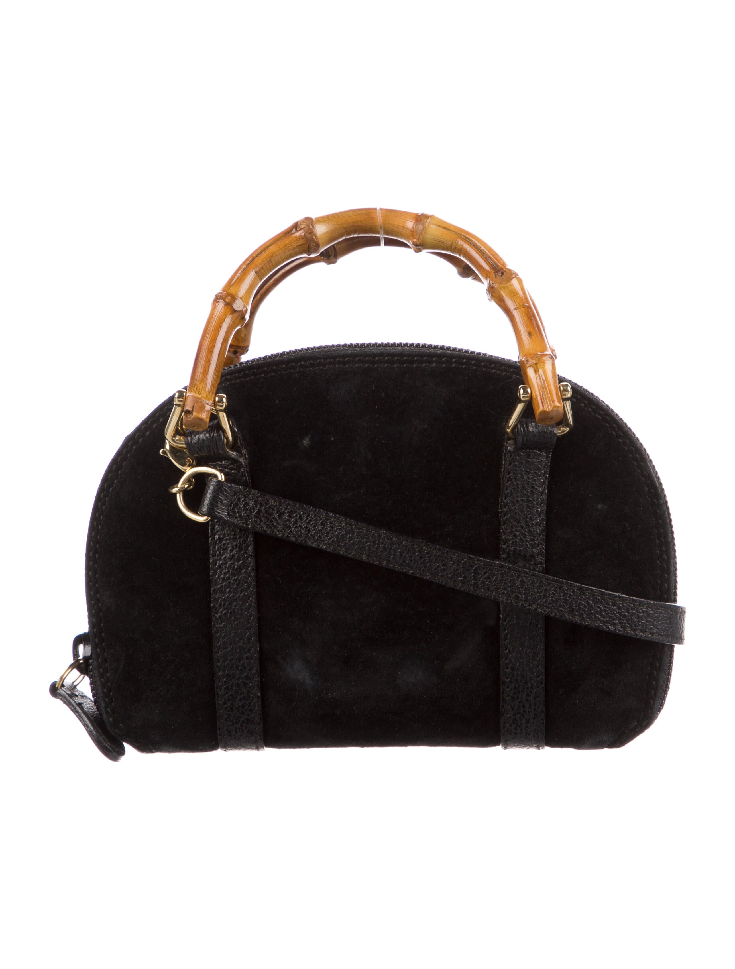 Gucci Vintage Mini Bamboo Top Handle Bag - Black Mini Bags, Handbags ...