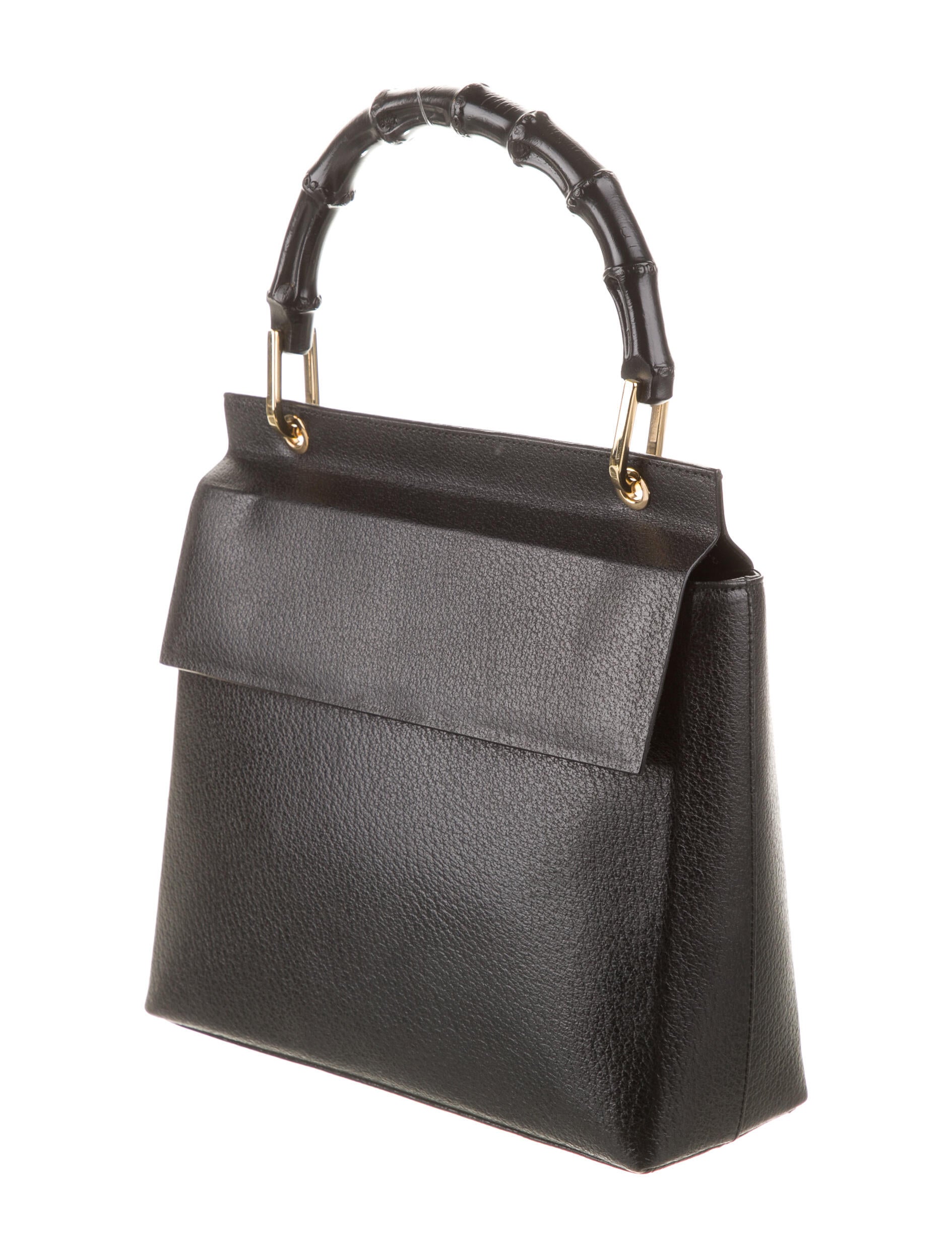 Gucci Bamboo Handle Bag - Black Handle Bags, Handbags - GUC1236734 ...