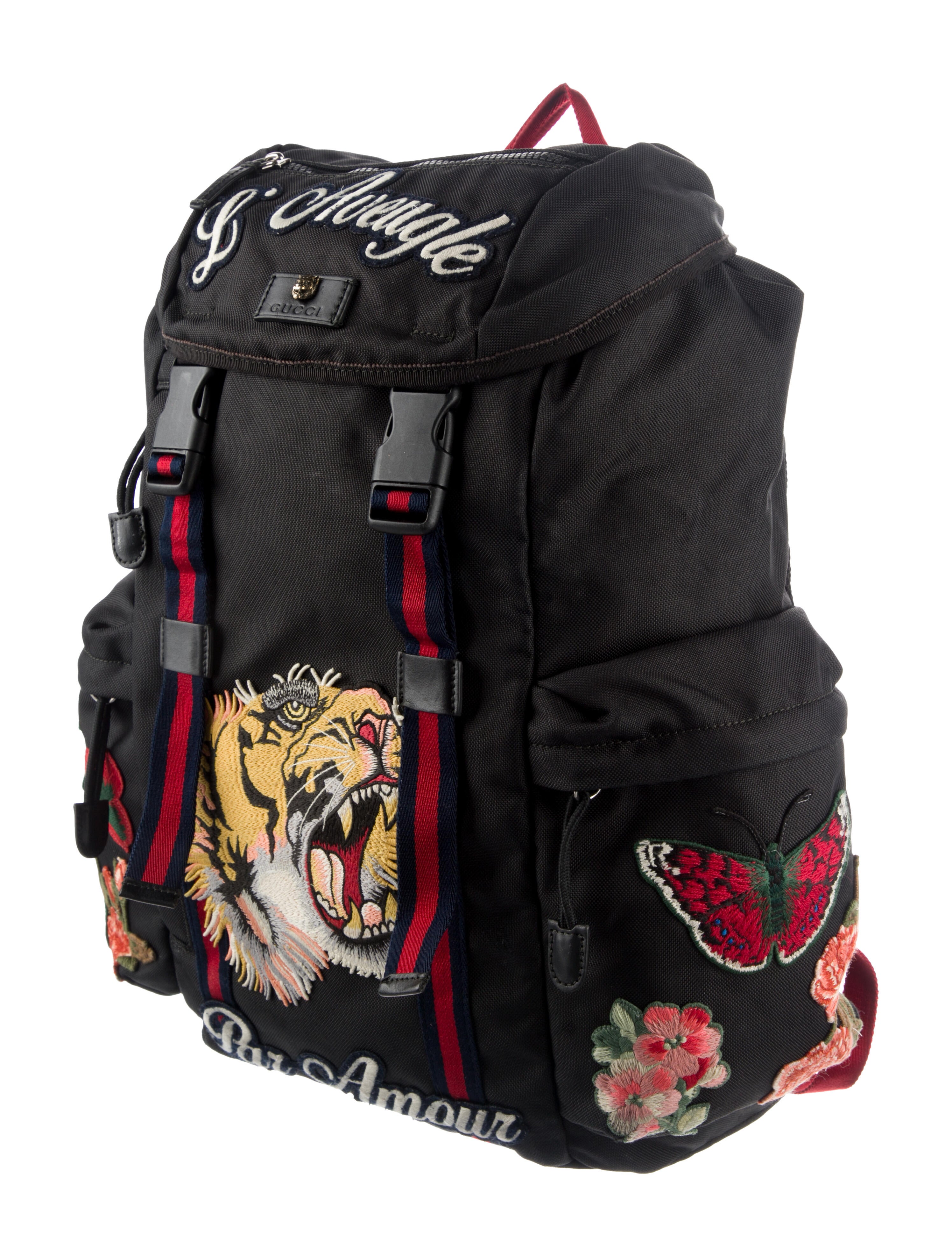 Gucci Embroidered Techno Backpack - Black Backpacks, Handbags ...