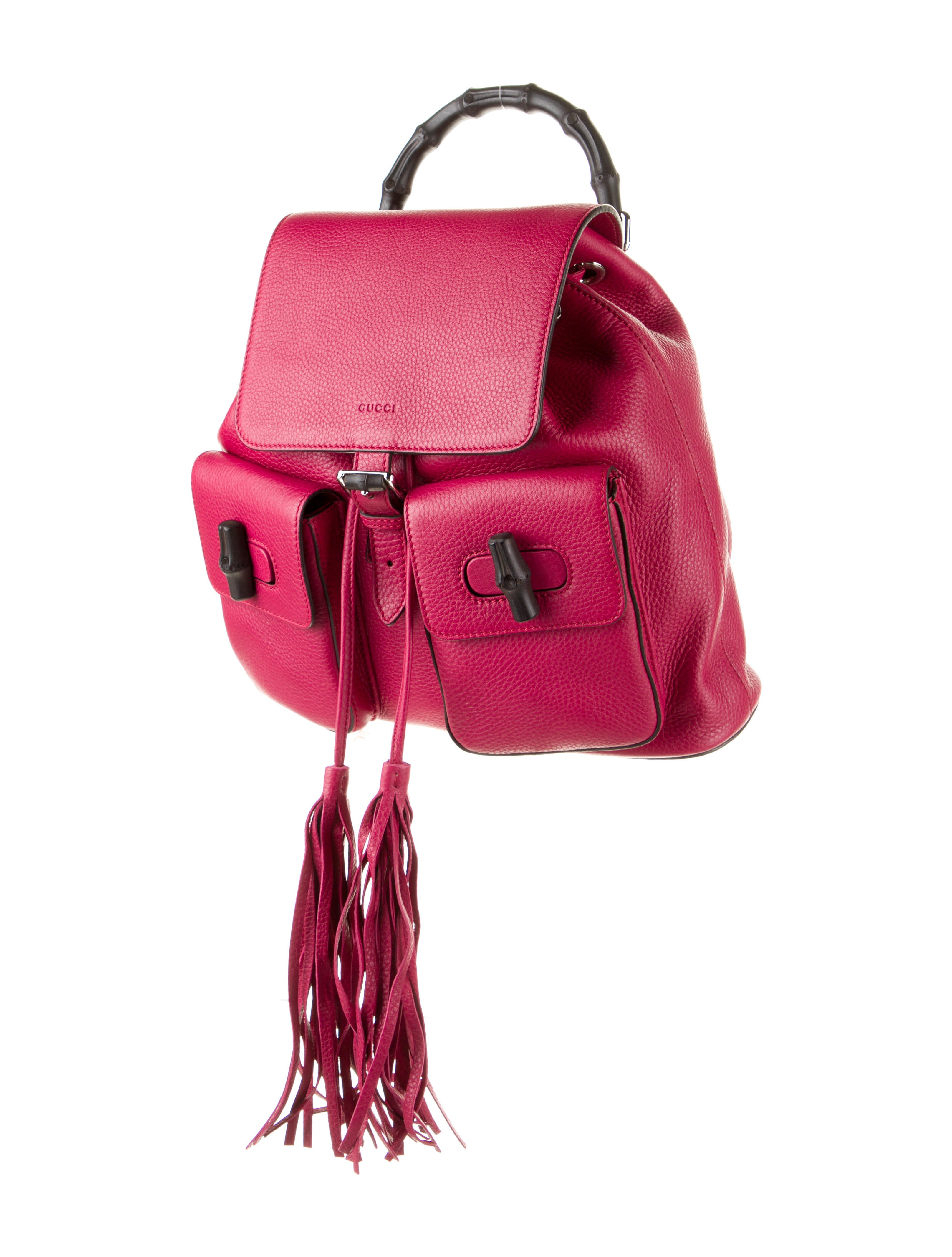 Gucci Bamboo Backpack w/Tags - Pink Backpacks, Handbags - GUC1220480 ...