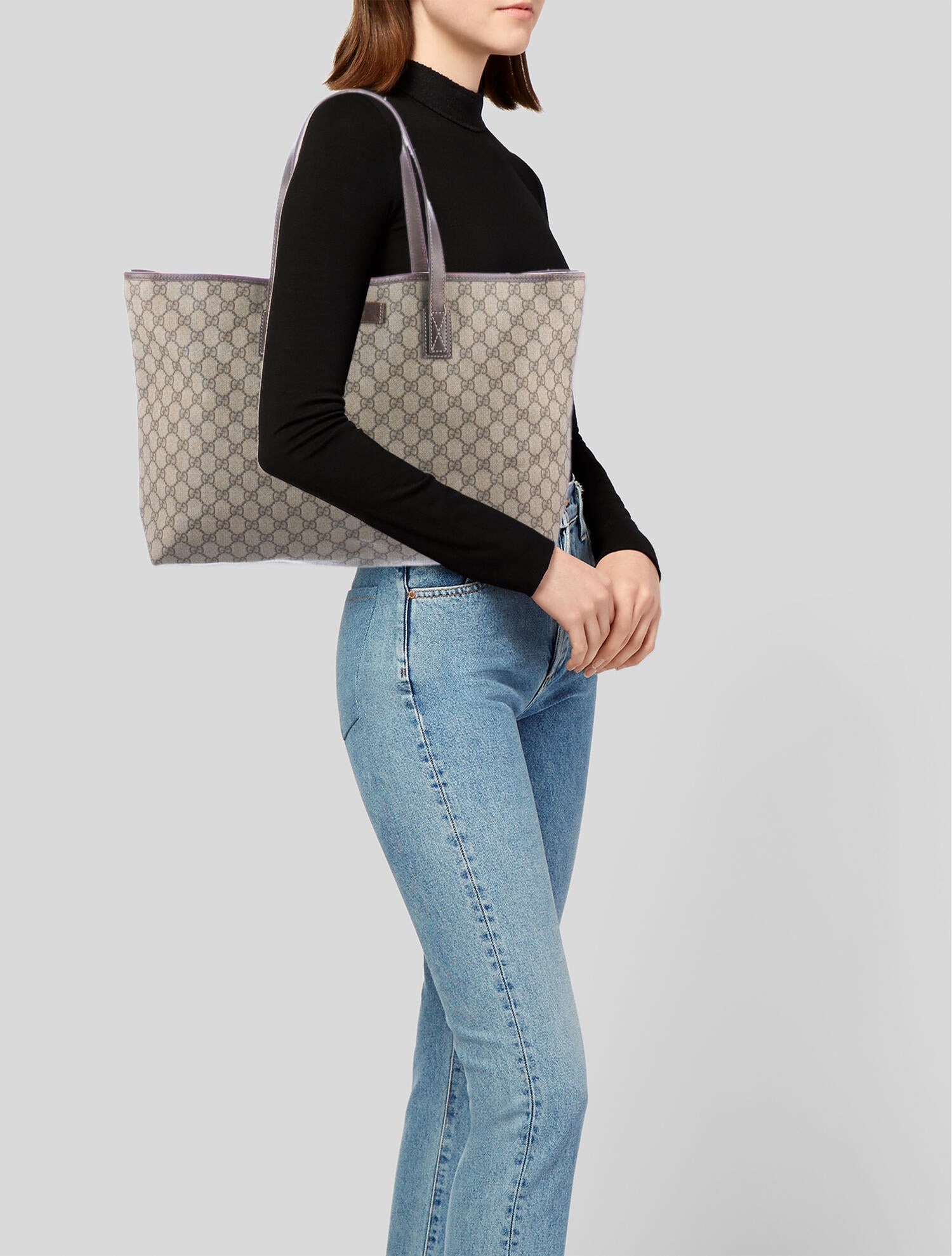 Gucci GG Signature Medium Tote Bag - White Totes, Handbags - GUC1047826 ...