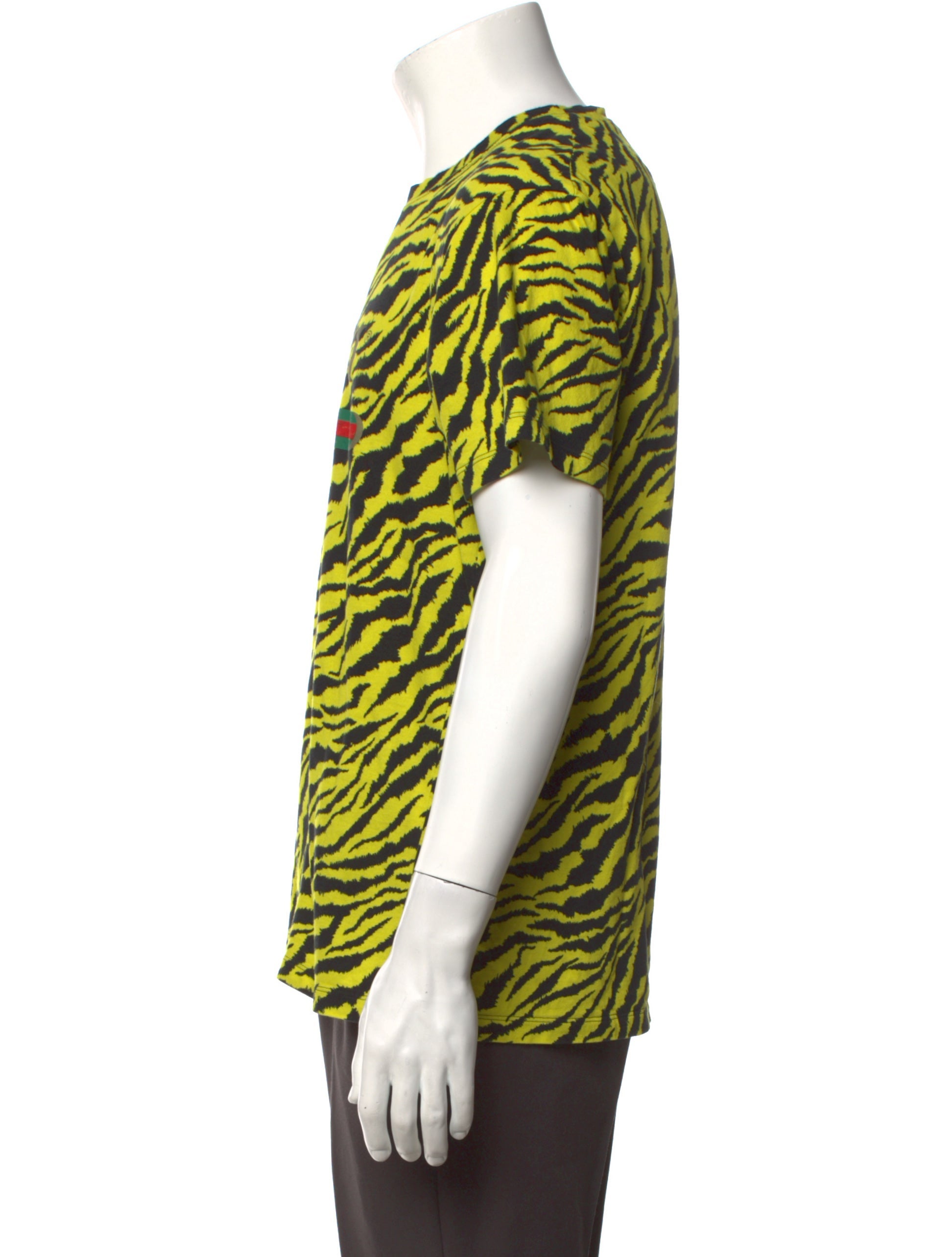 Gucci Animal Print Crew Neck T-Shirt - Yellow T-Shirts, Clothing ...