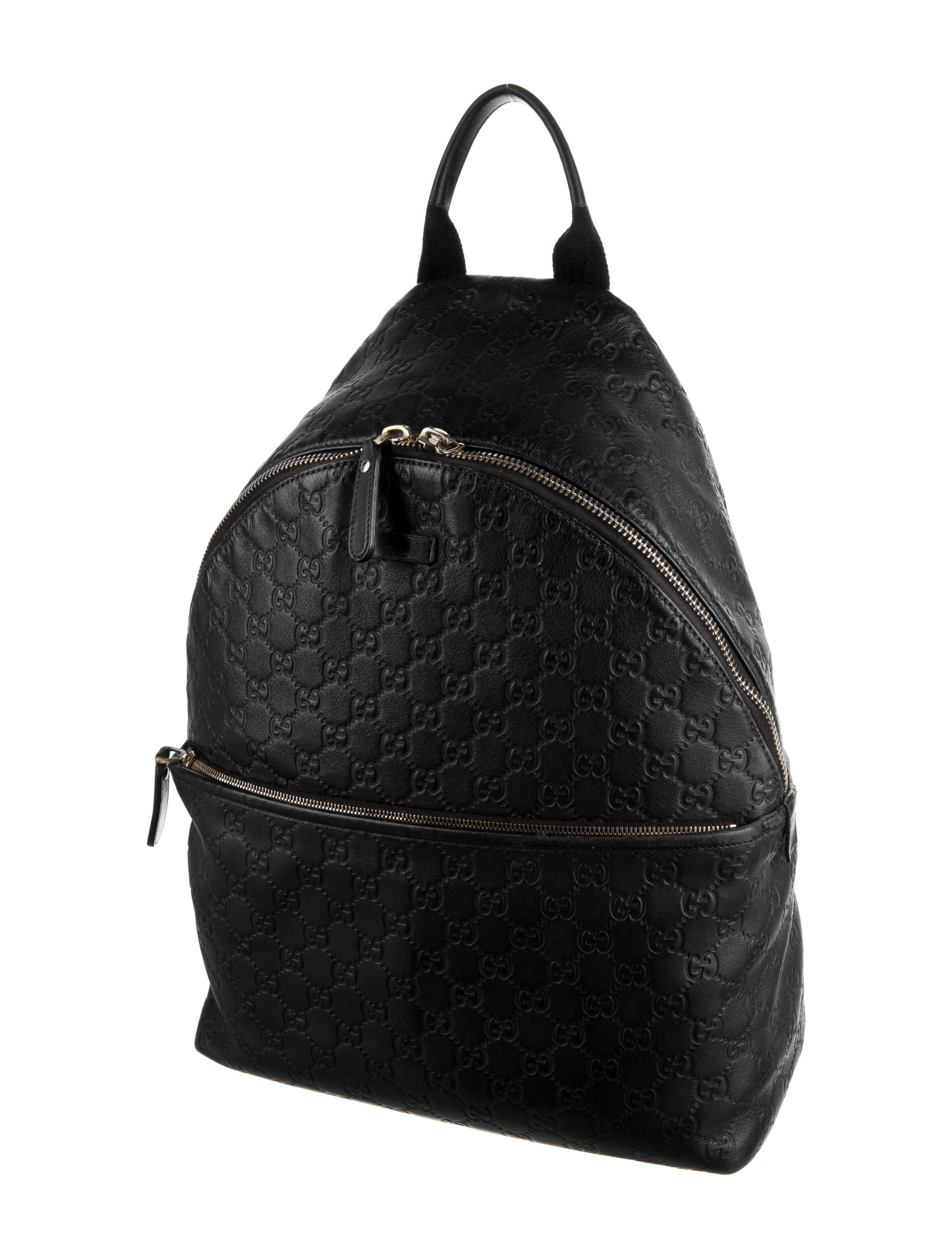 Gucci Large GG Signature Leather Backpack - Backpacks, Bags | The RealReal