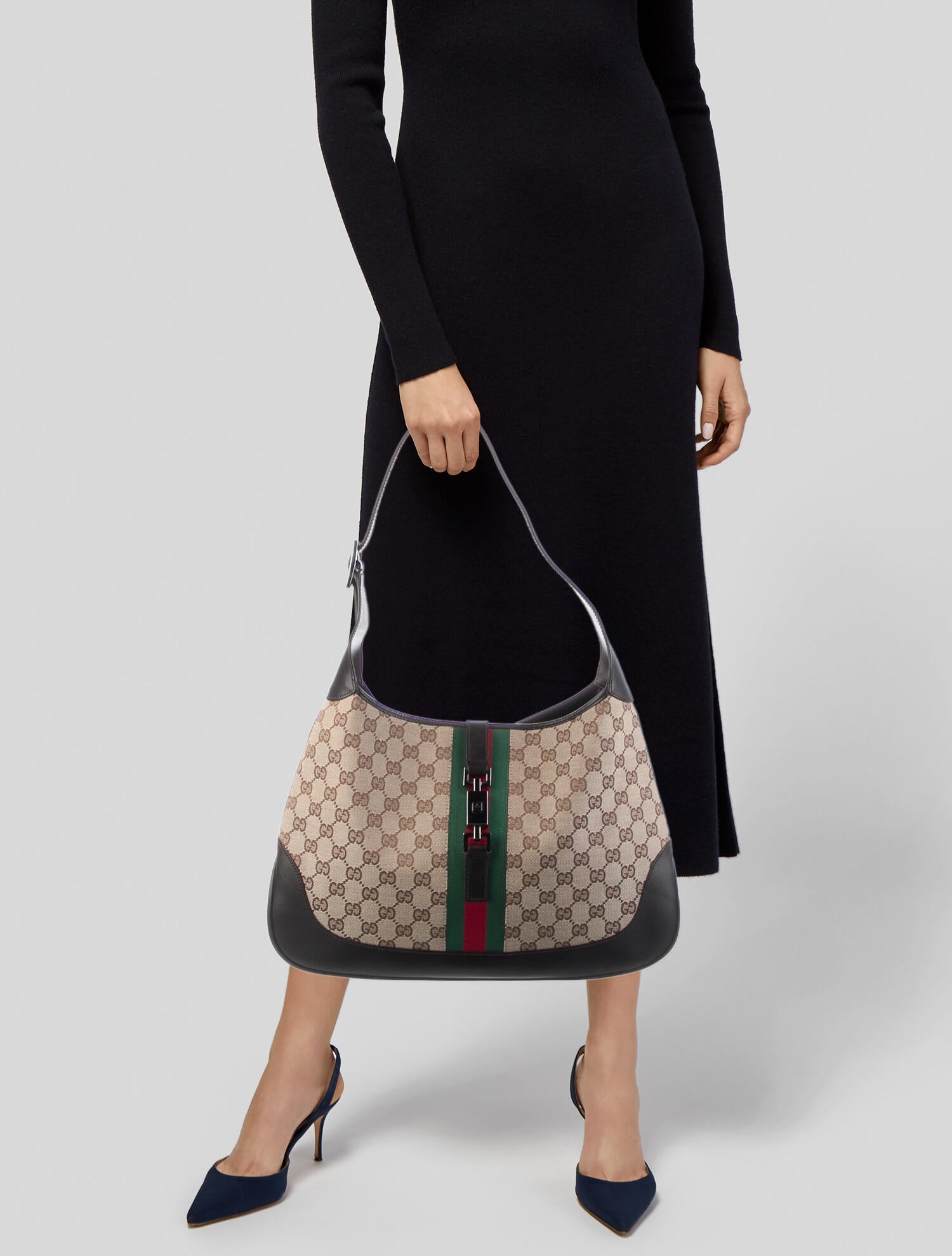 Gucci GG Canvas Large Jackie Shoulder Bag - Neutrals Shoulder Bags ...