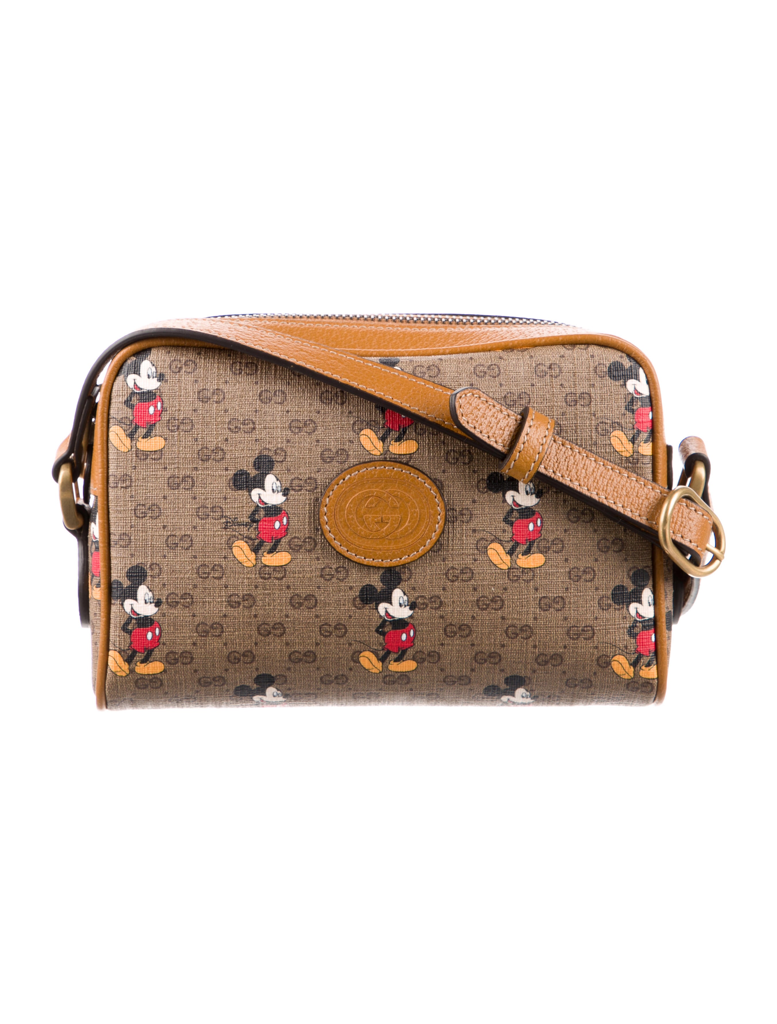 Gucci GG Supreme Mickey Mouse Crossbody Bag - Neutrals Crossbody Bags ...
