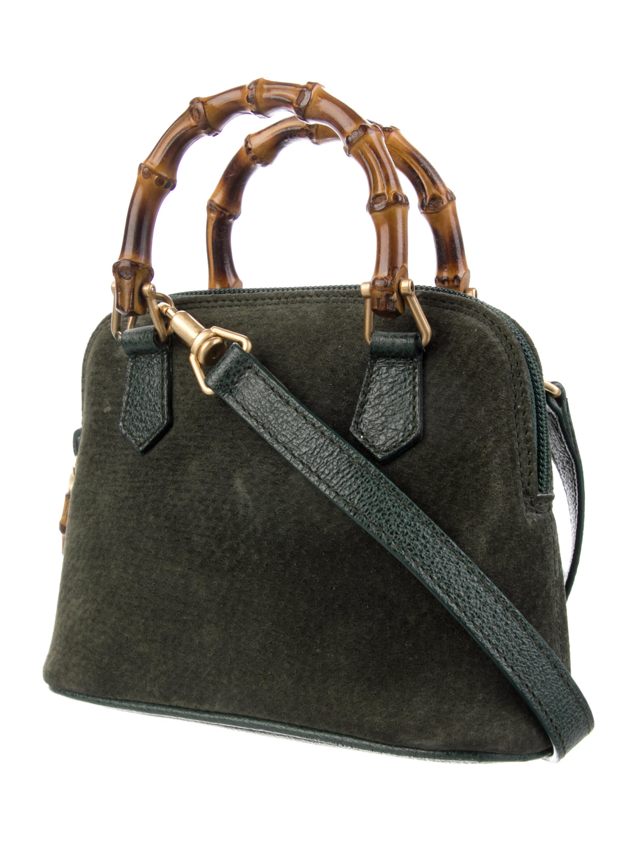 Gucci Bamboo Daily Blooms Top Handle Bag - Green Handle Bags, Handbags ...