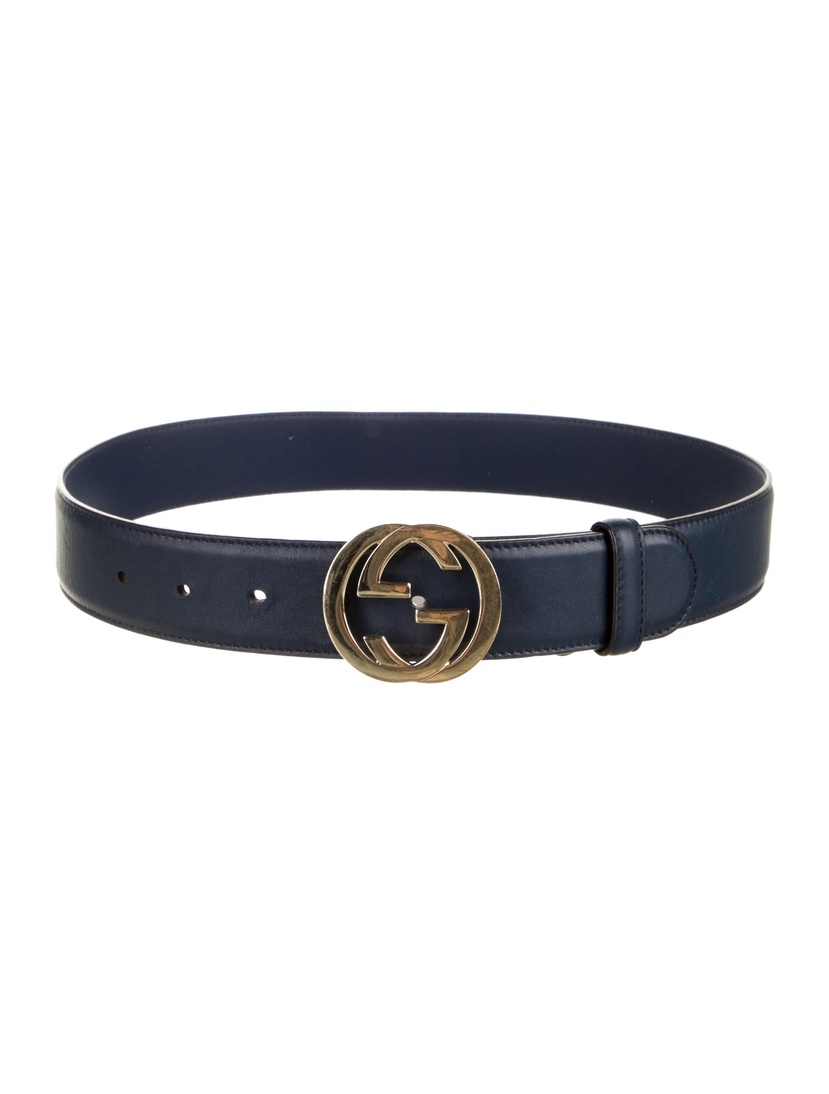 Gucci Interlocking G Logo Leather Belt - Black Belts, Accessories ...