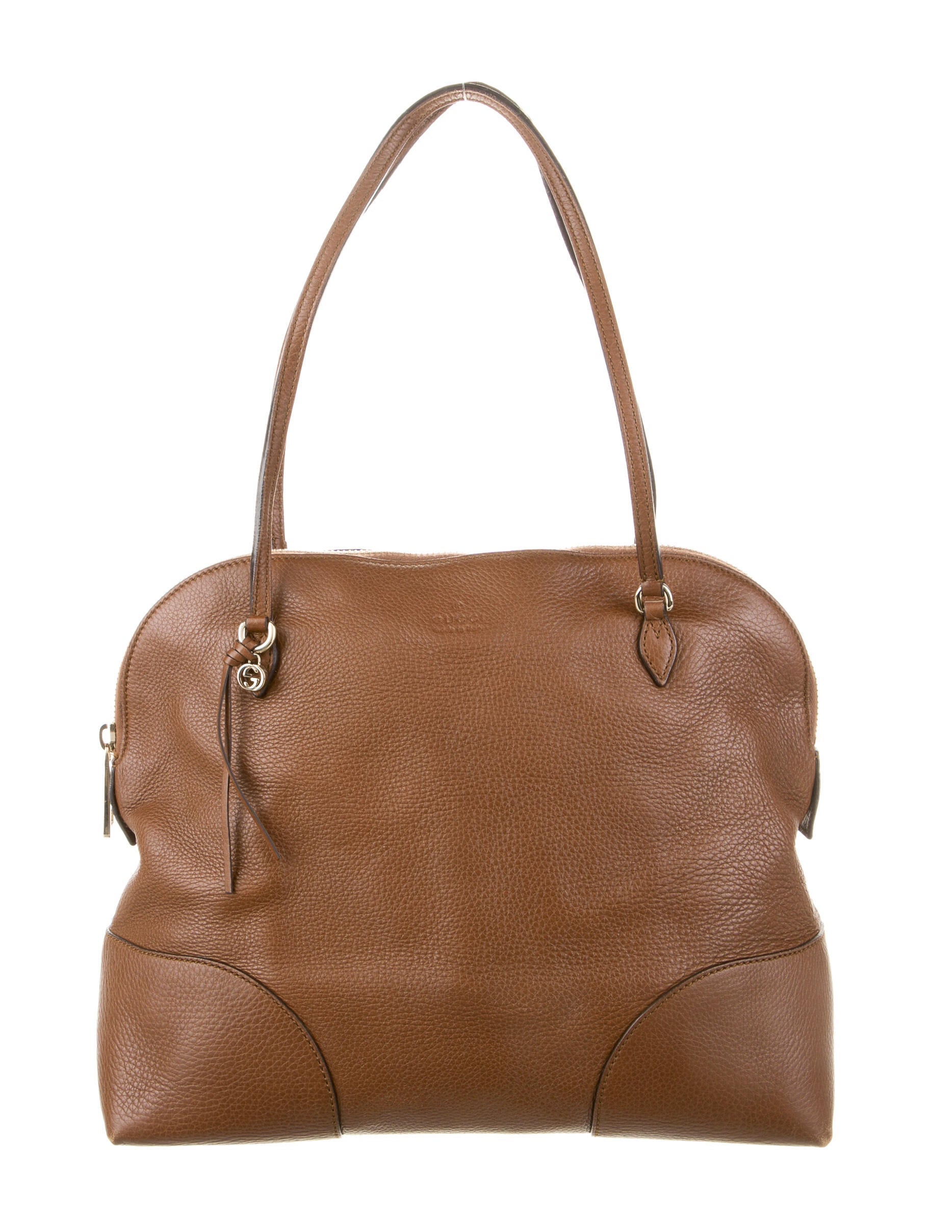 Gucci GG Crystal Leather-Trimmed Shoulder Bag - Brown Shoulder Bags ...