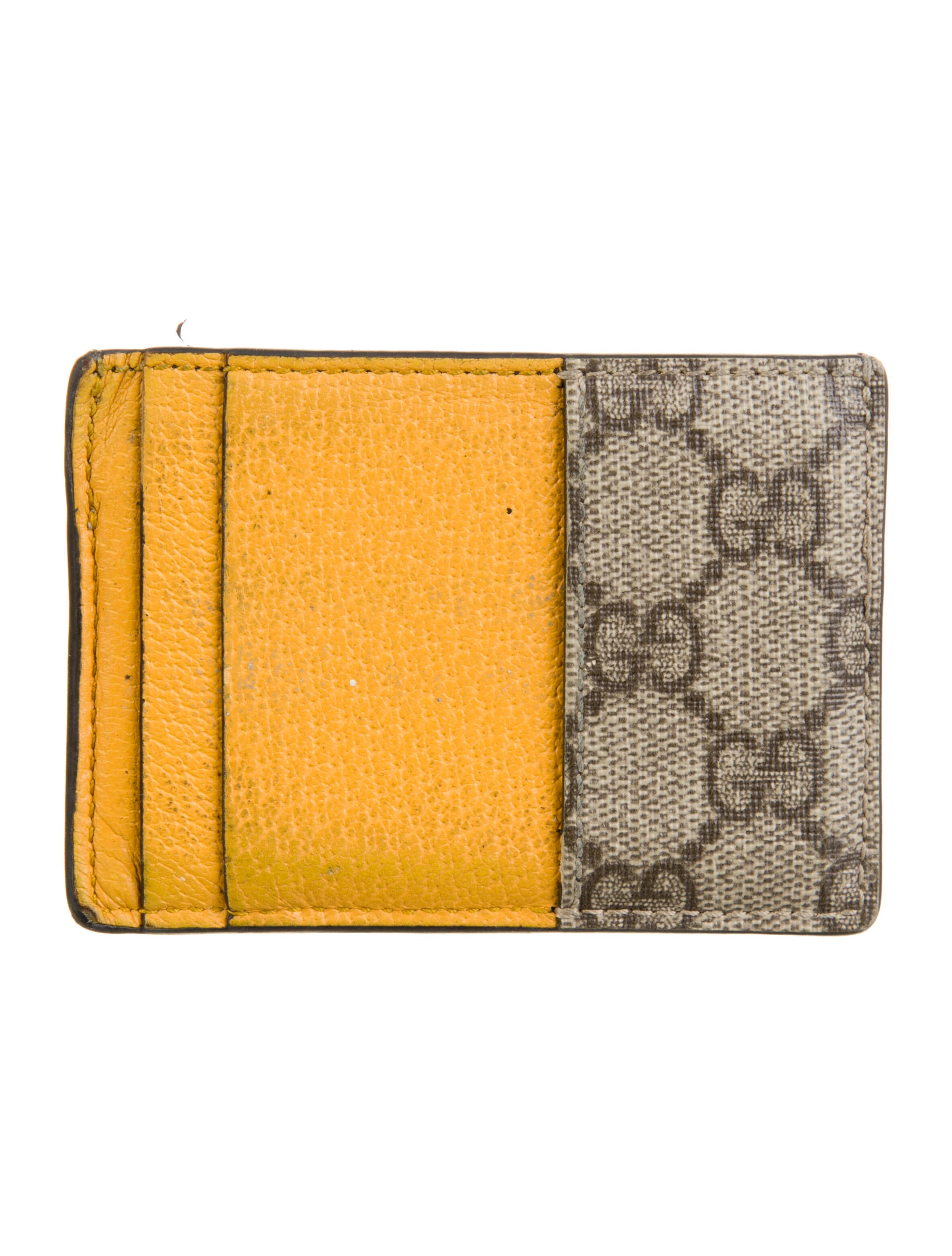 Gucci Neo Vintage GG Supreme Card Case Feline Head Accent Card Holder ...