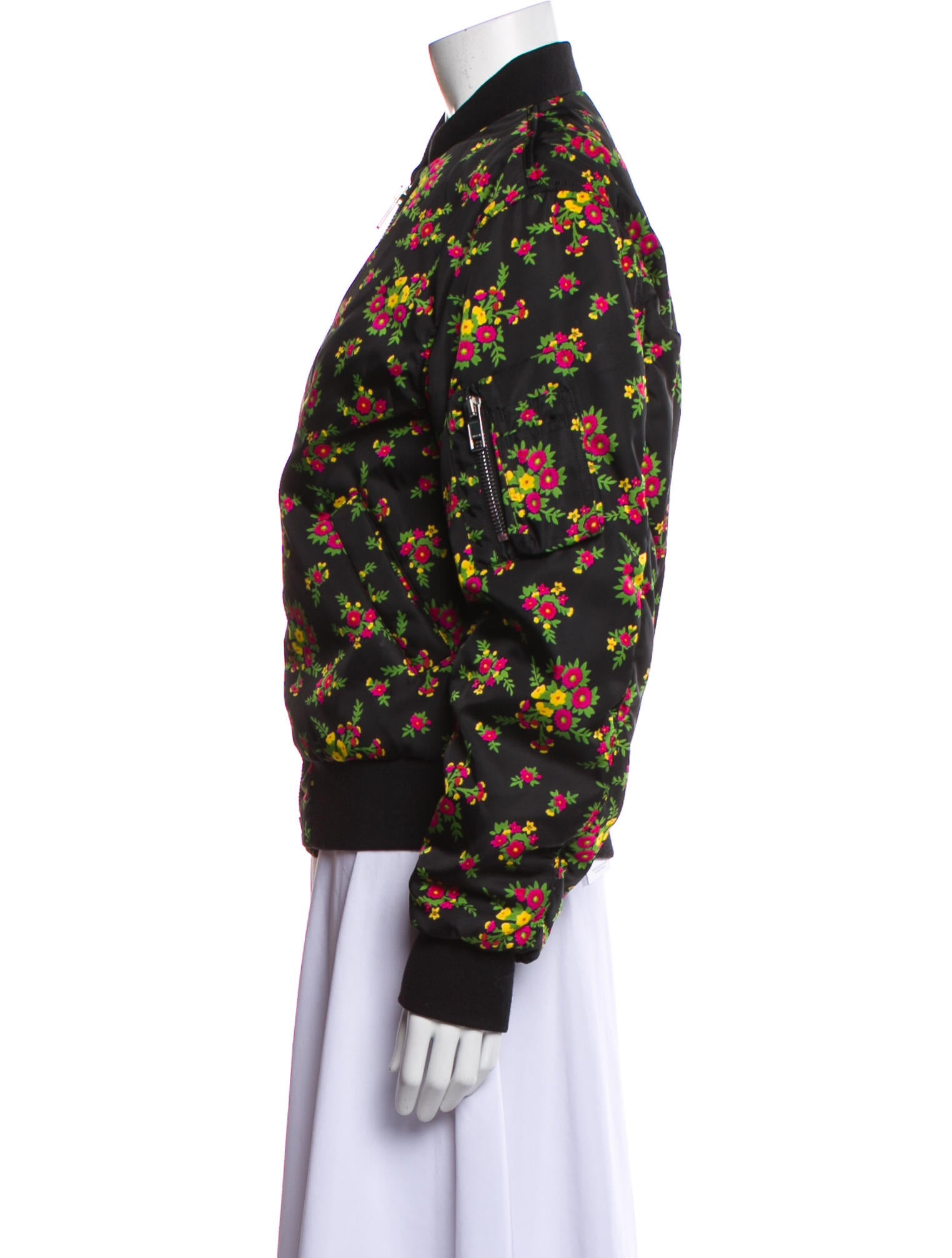 Gucci 2018 Floral Print Bomber Jacket - Black Jackets, Clothing ...