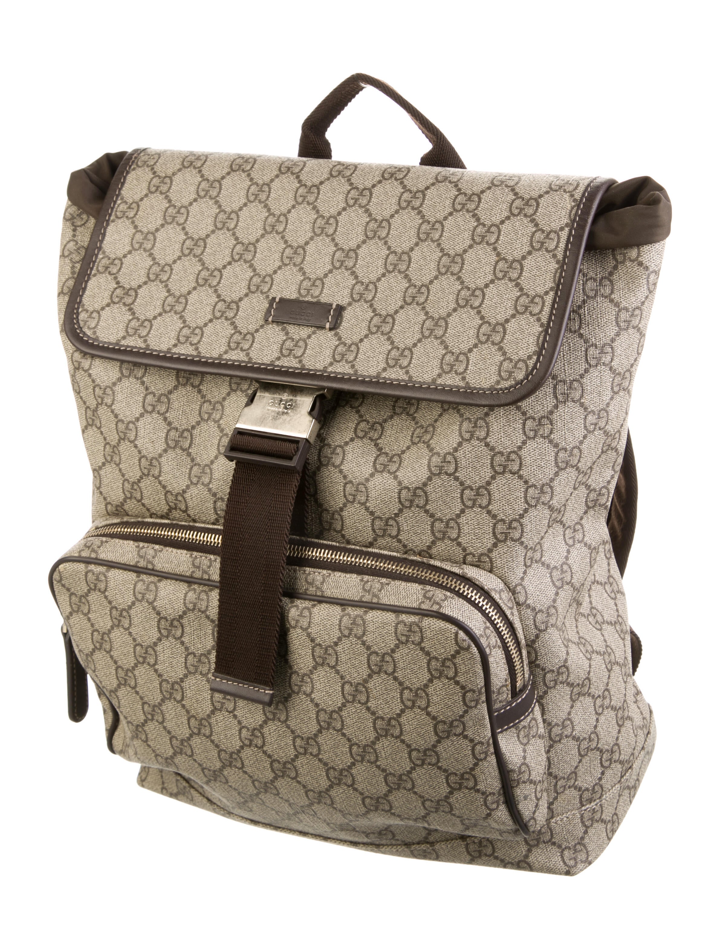 Gucci GG Supreme Medium Backpack - Brown Backpacks, Handbags ...