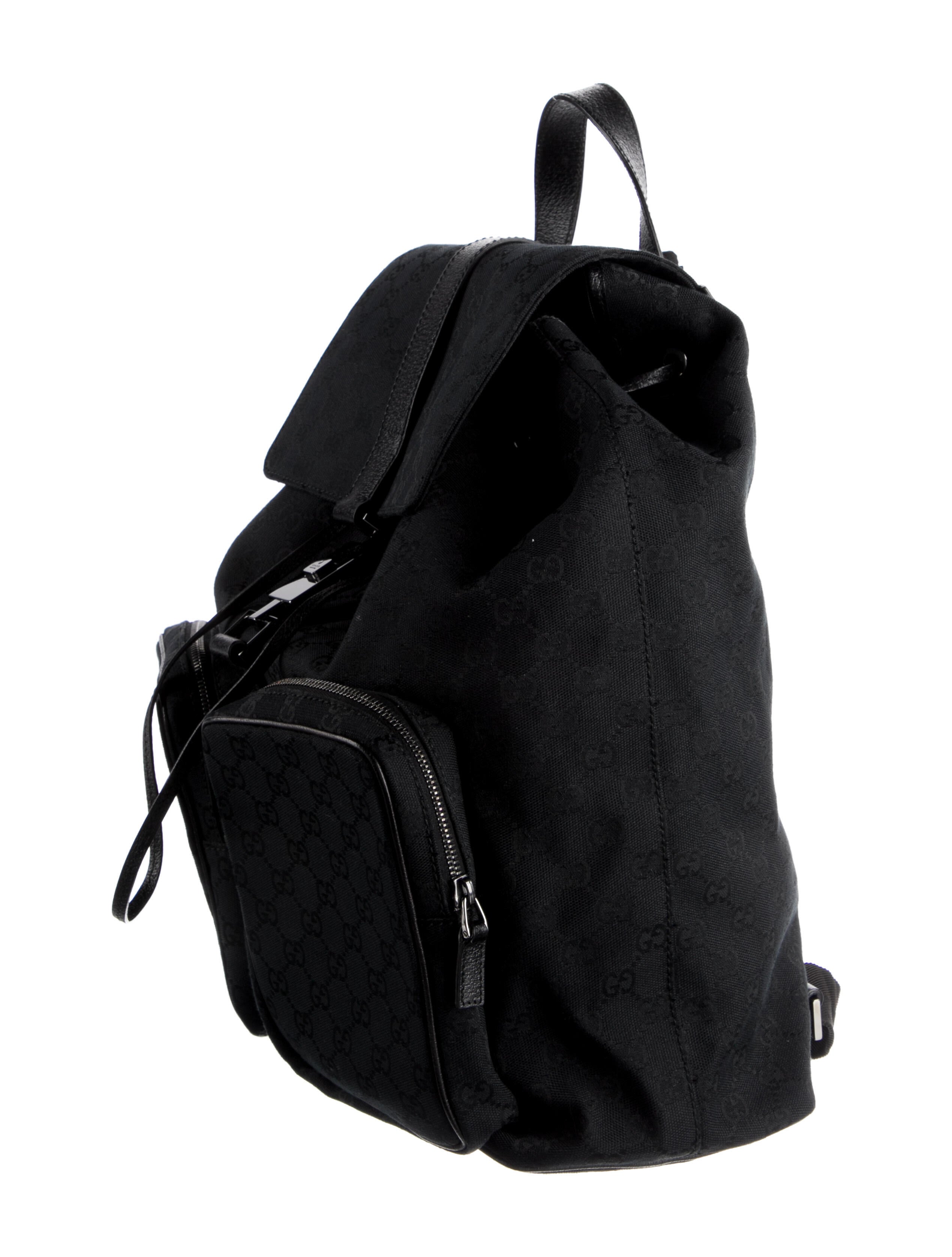 Gucci GG Nylon Buckle Backpack - Black Backpacks, Bags - GUC1280437 ...