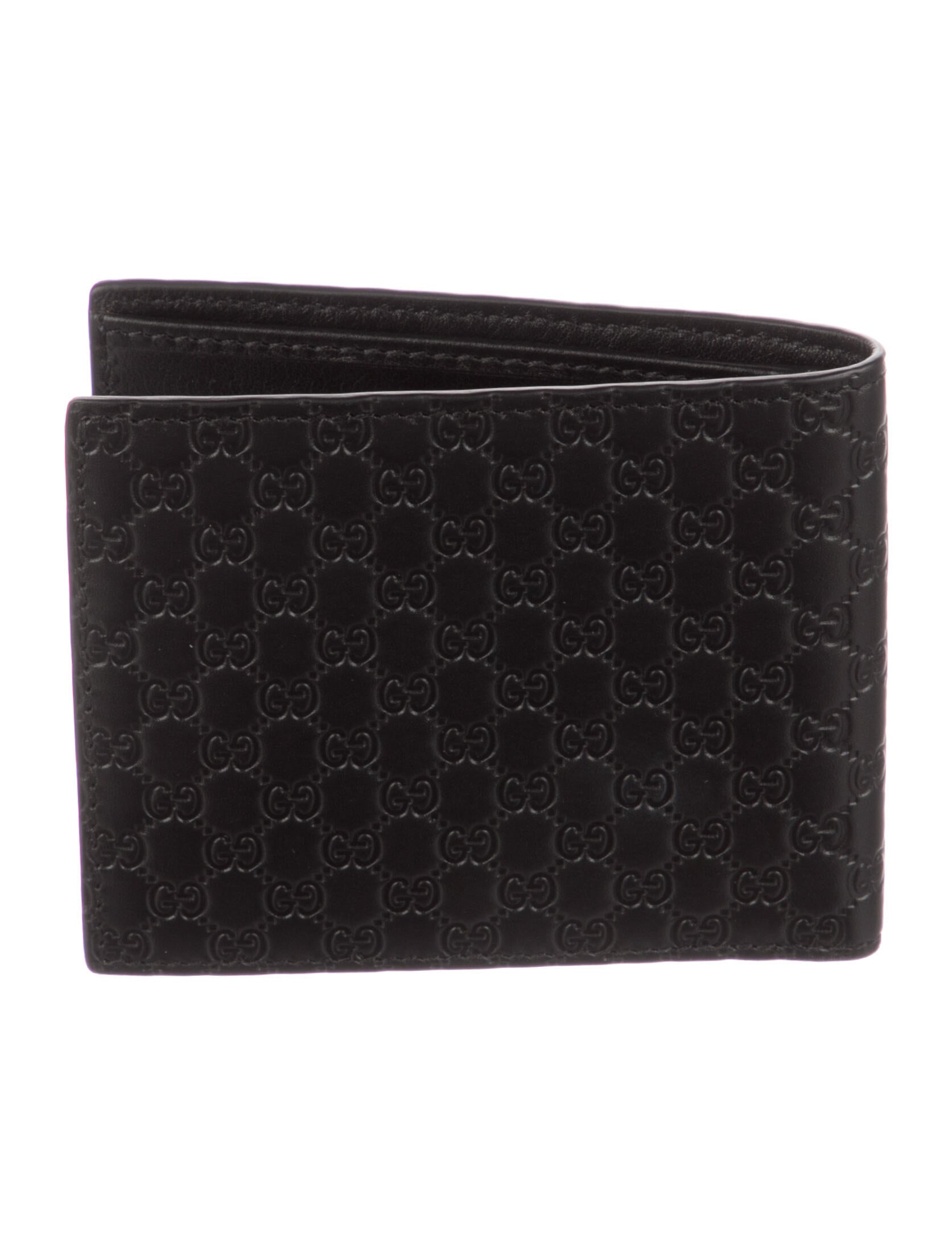Gucci Microguccissima Bifold Leather Bifold Wallet - Black Wallets ...
