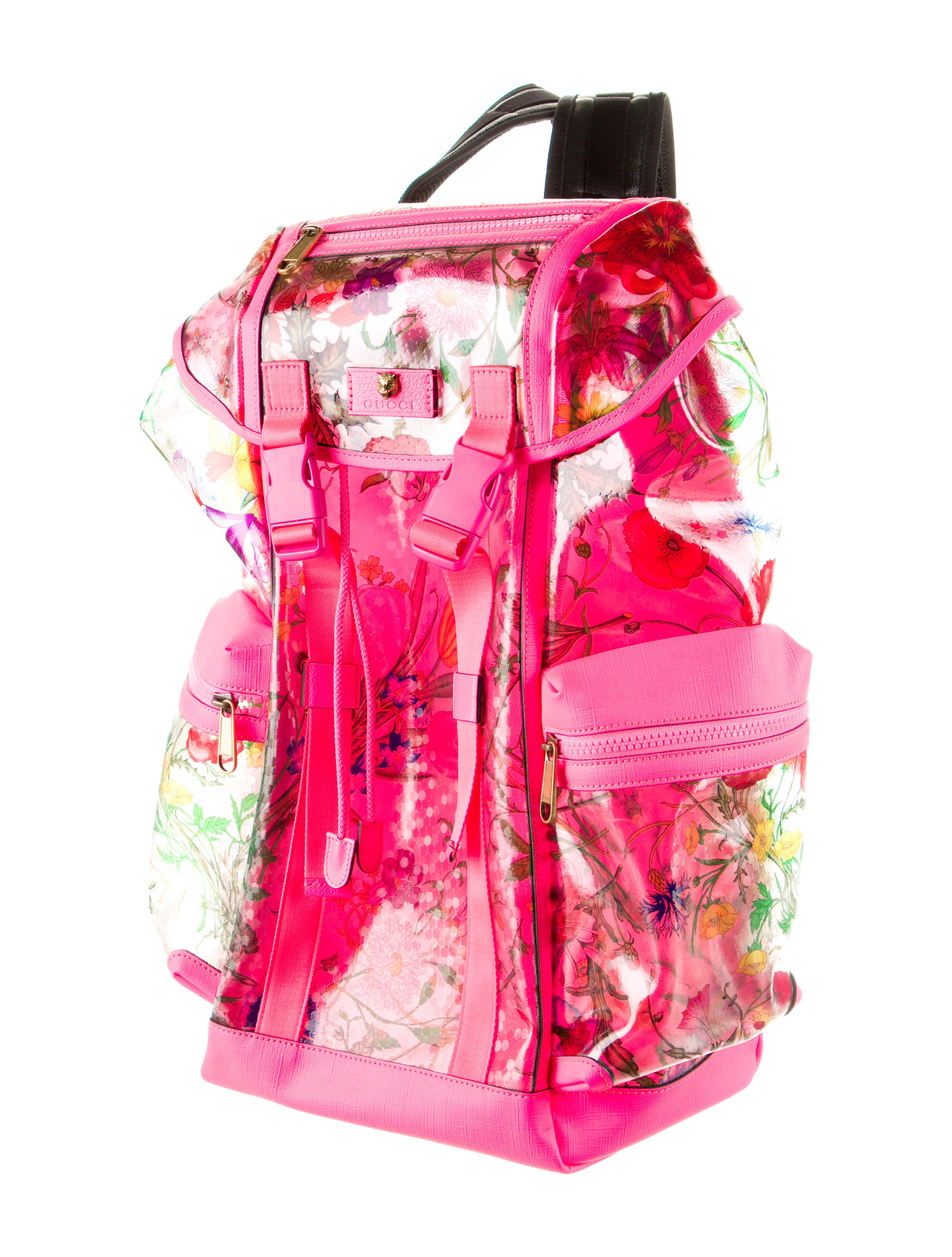 Gucci Flora PVC Techpack Backpack - Pink Backpacks, Bags - GUC1284927 ...