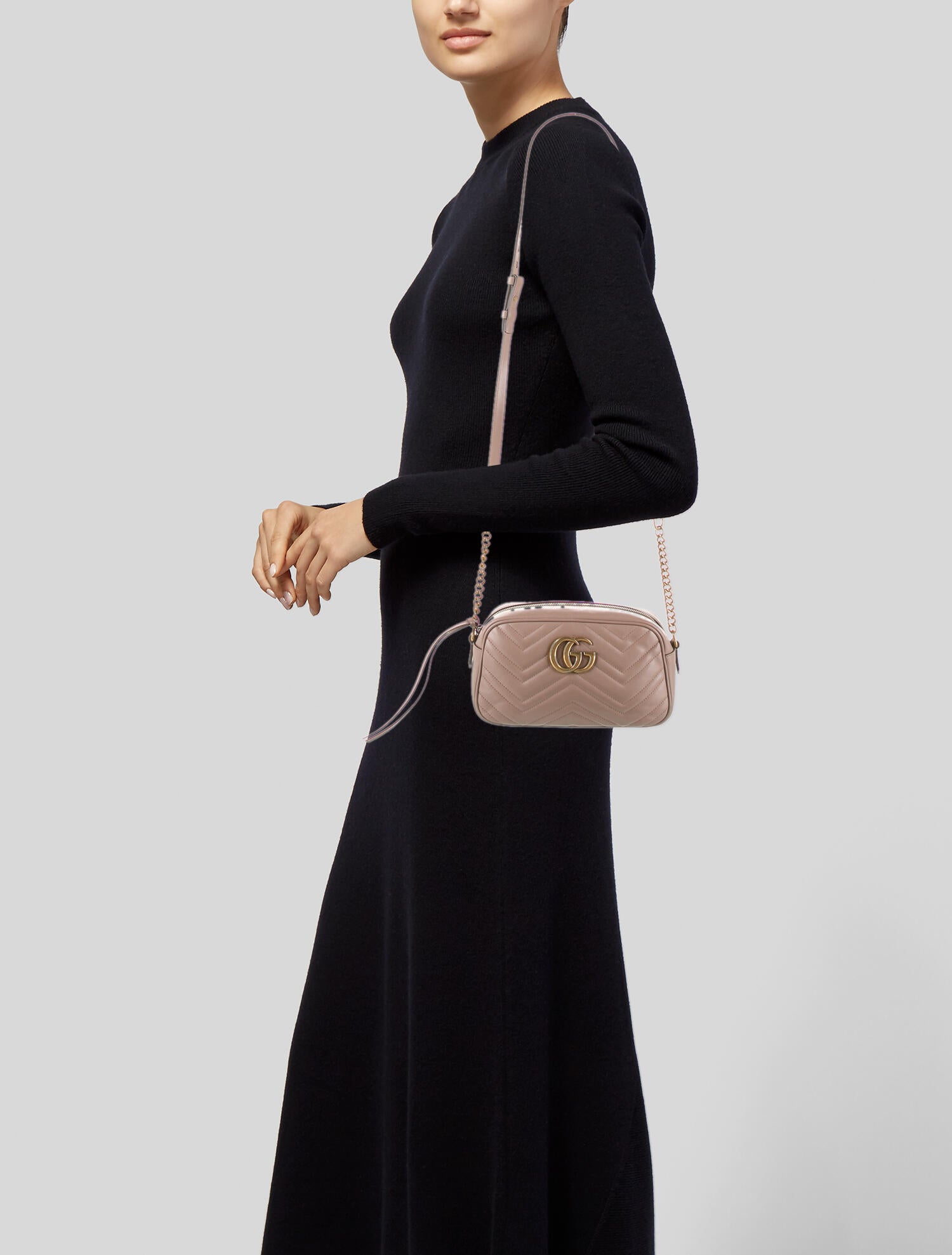 Gucci Matelasse Small Marmont Camera Bag - Neutrals Crossbody Bags ...