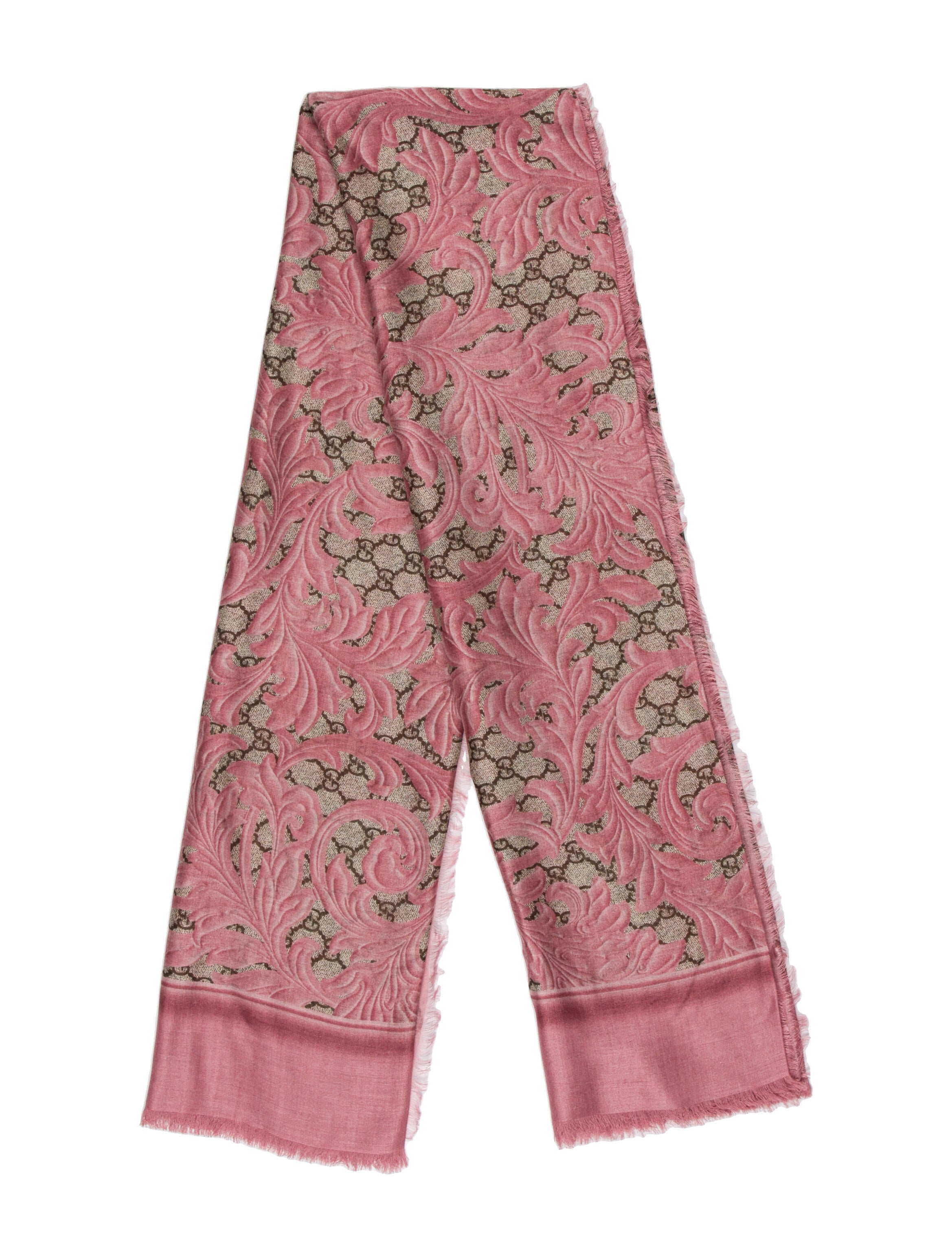 Gucci Floral Print Scarf - Red Scarves and Shawls, Accessories ...